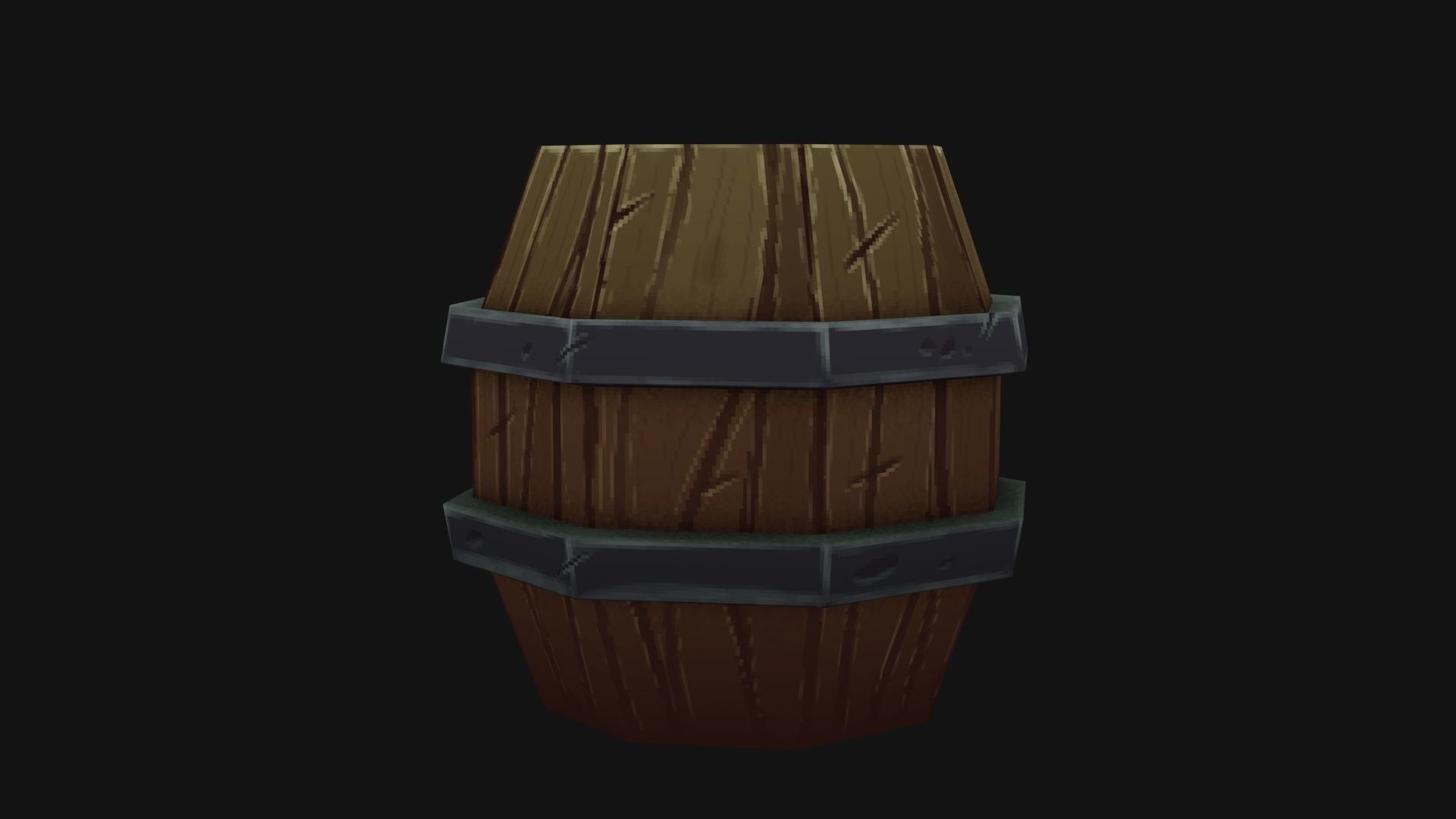 3D model Wooden Handpaint Barrel for Games VR / AR / low-poly | CGTrader