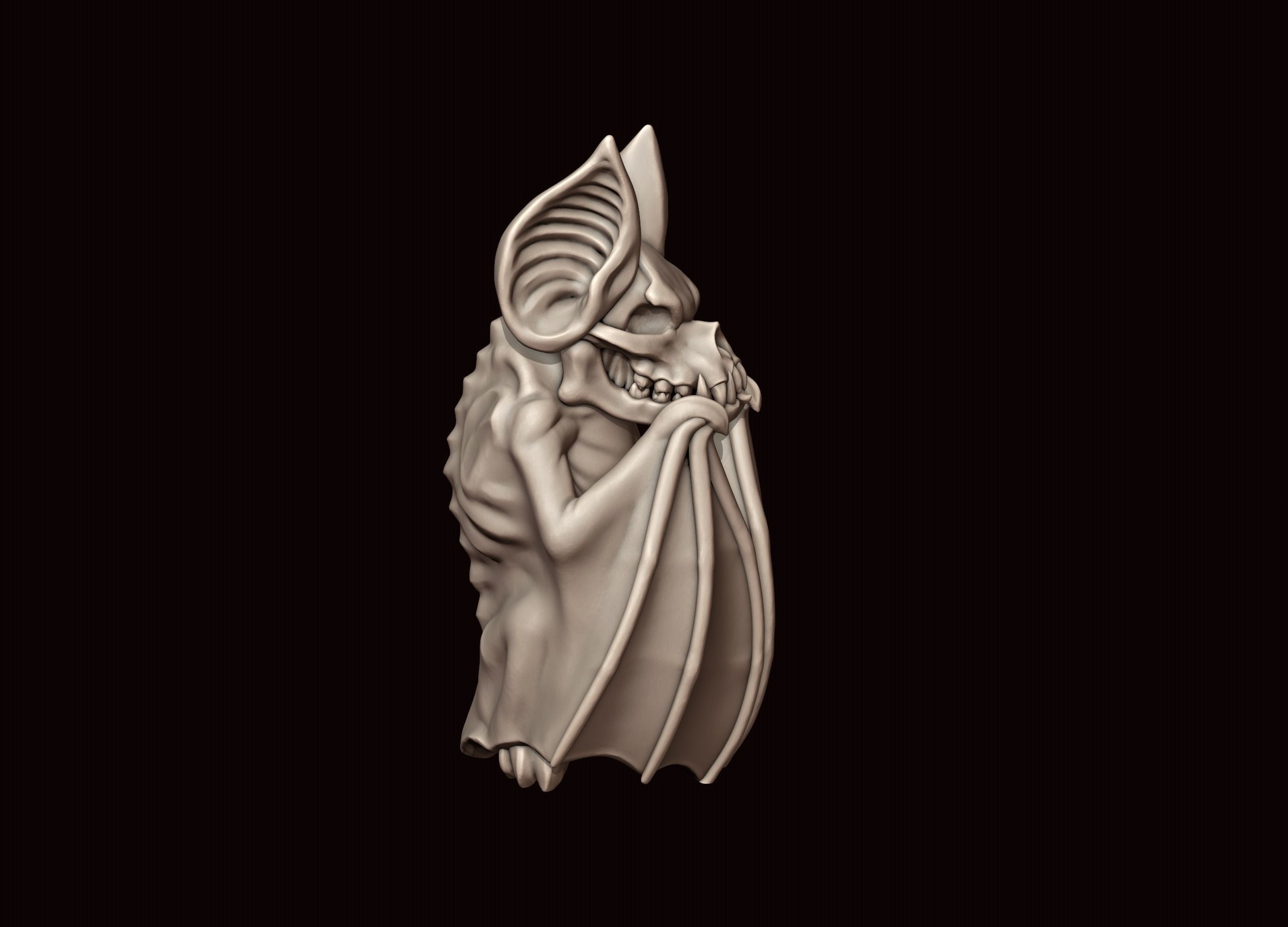 Gothic Bat Statue Gargoyle 3D model 3D printable | CGTrader