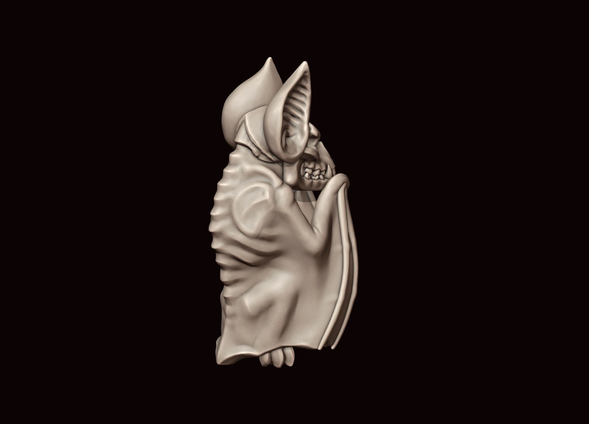 Gothic Bat Statue Gargoyle 3D model 3D printable | CGTrader