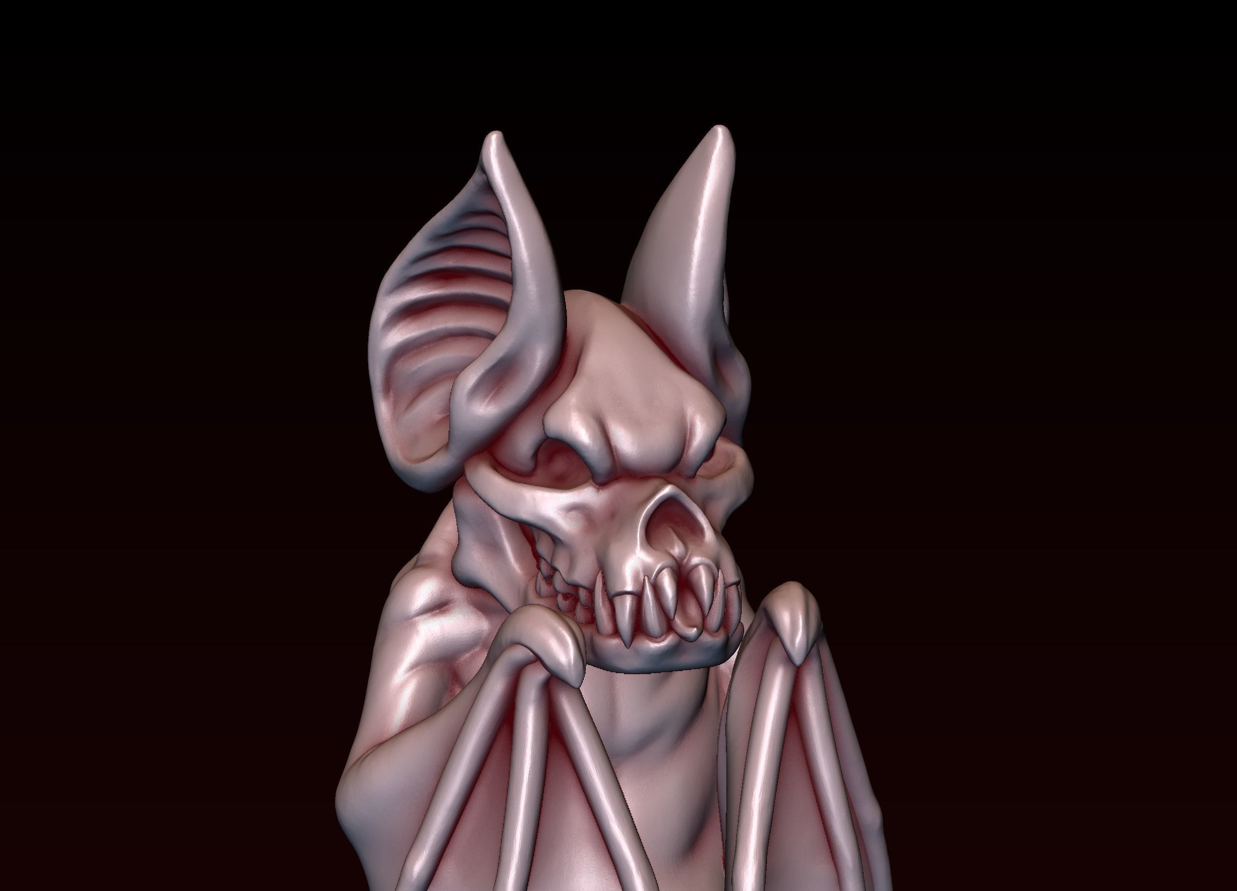 Gothic Bat Statue Gargoyle 3D model 3D printable | CGTrader