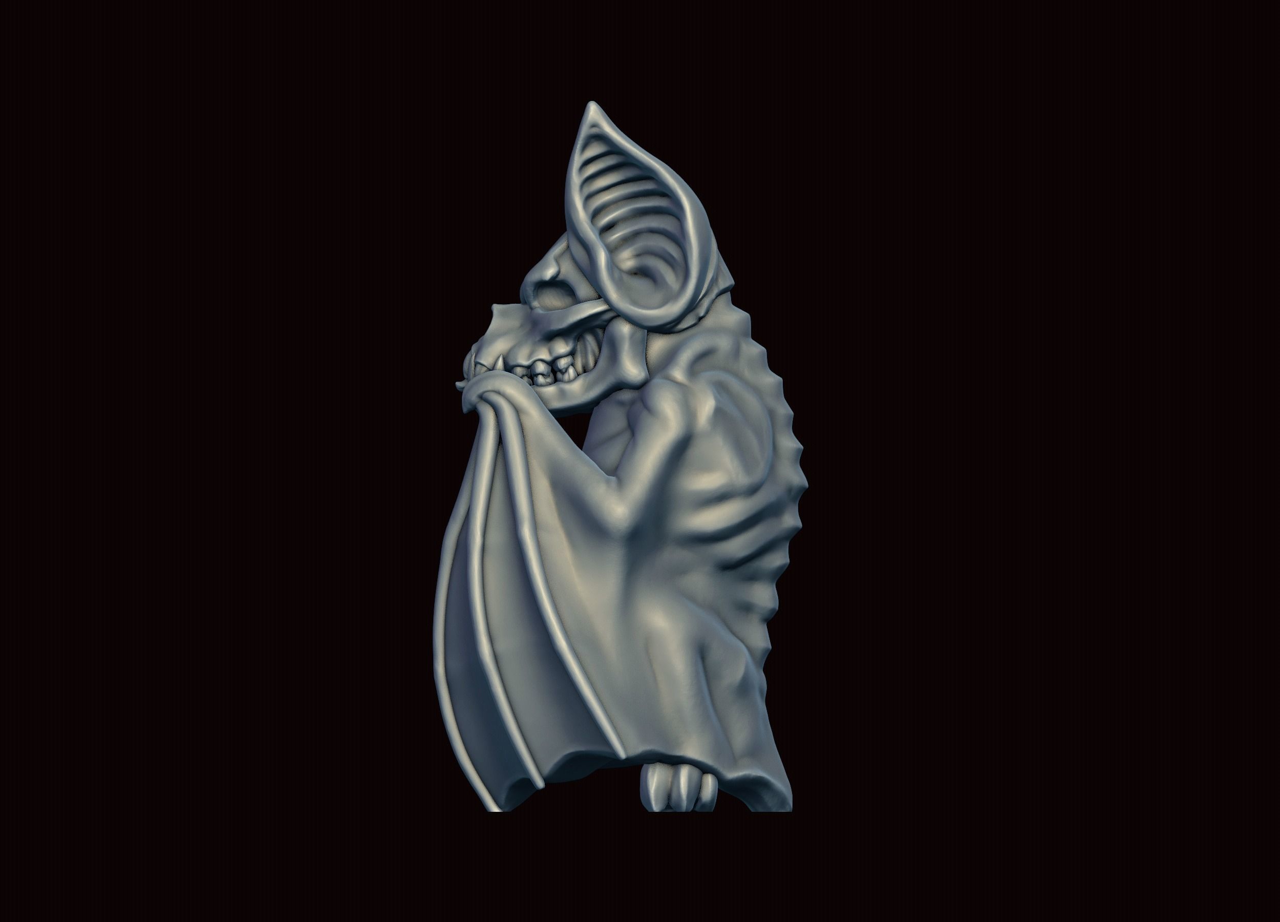Gothic Bat Statue Gargoyle 3D model 3D printable | CGTrader