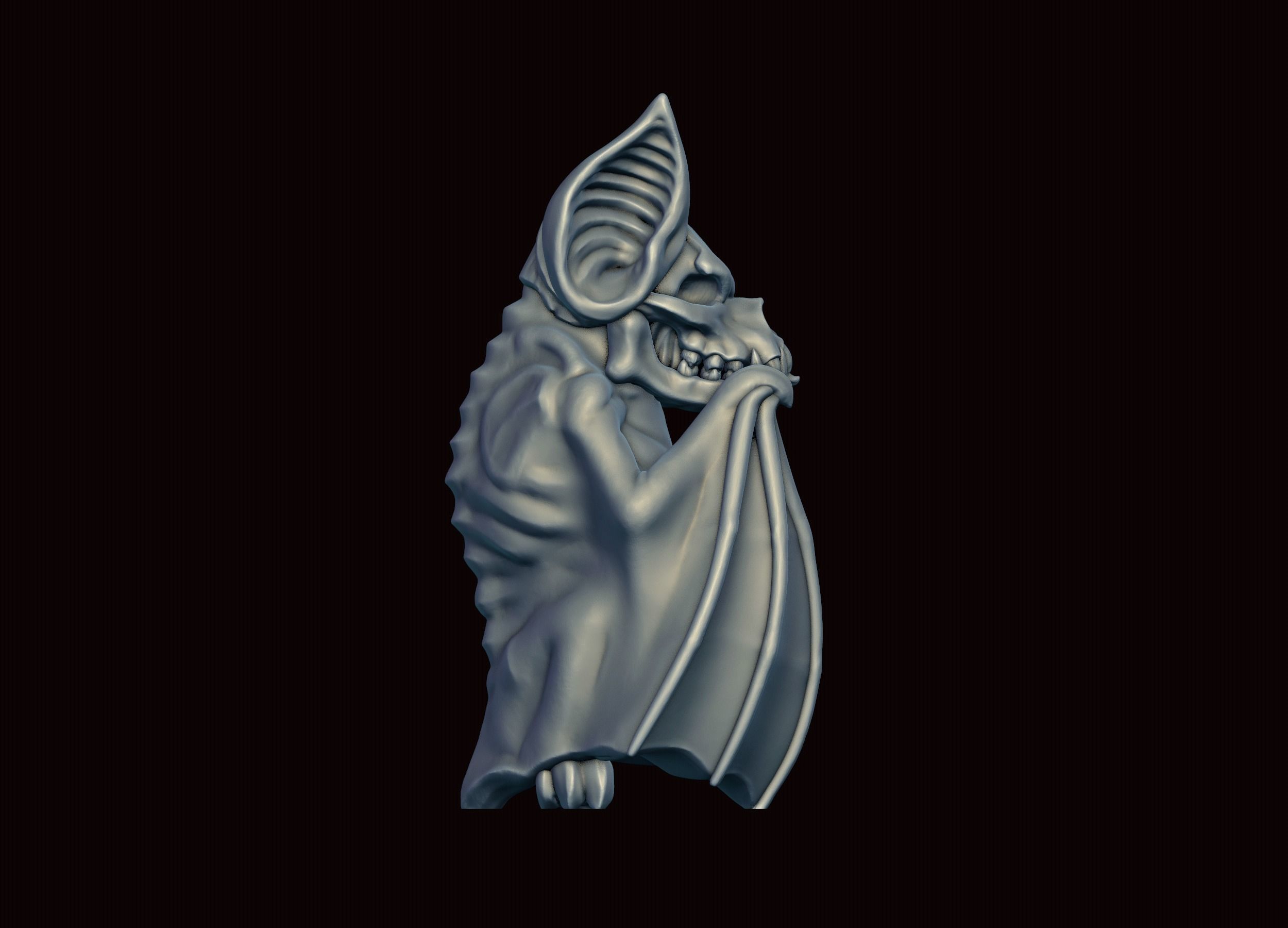Gothic Bat Statue Gargoyle 3D model 3D printable | CGTrader