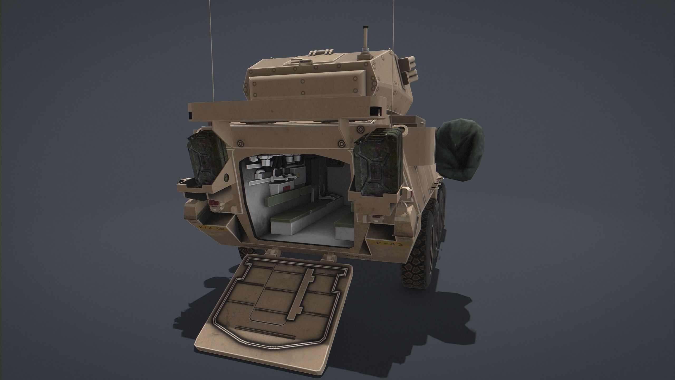 3D model Stryker M1296 Dragoon VR / AR / low-poly | CGTrader