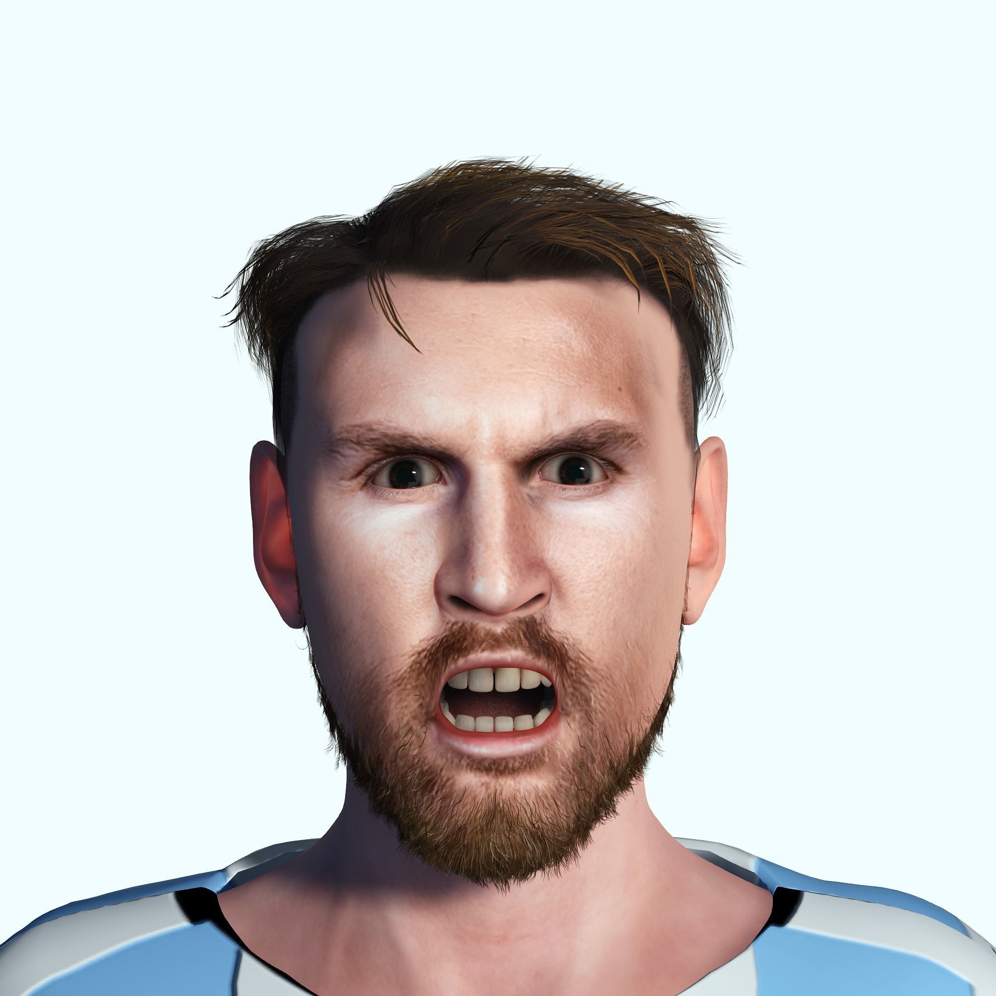 3D model Lionel Messi 3D Rigged model ready for animation VR / AR / low ...