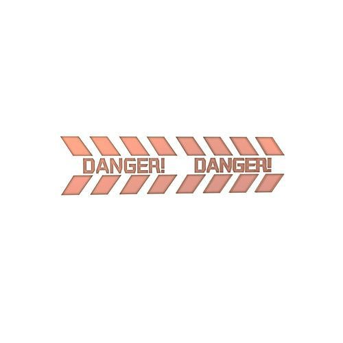 3D model Cyberpunk Future Danger Sign v1 023 VR / AR / low-poly | CGTrader