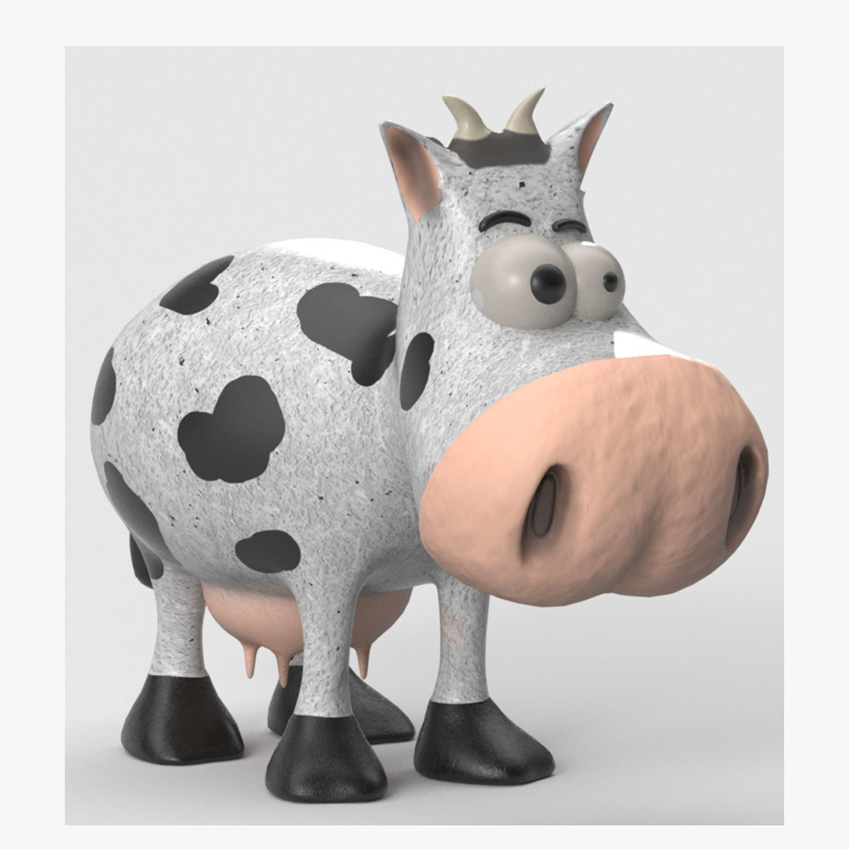3D model Animal Cartoon Cow - Low Poly Comic Unwapped 4K VR / AR / low ...