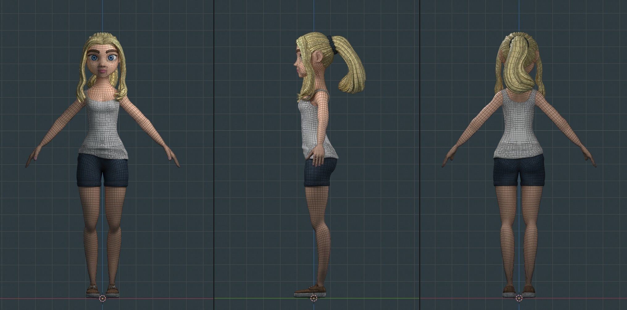 3D model Polina - 3D Stylized Character VR / AR / low-poly | CGTrader