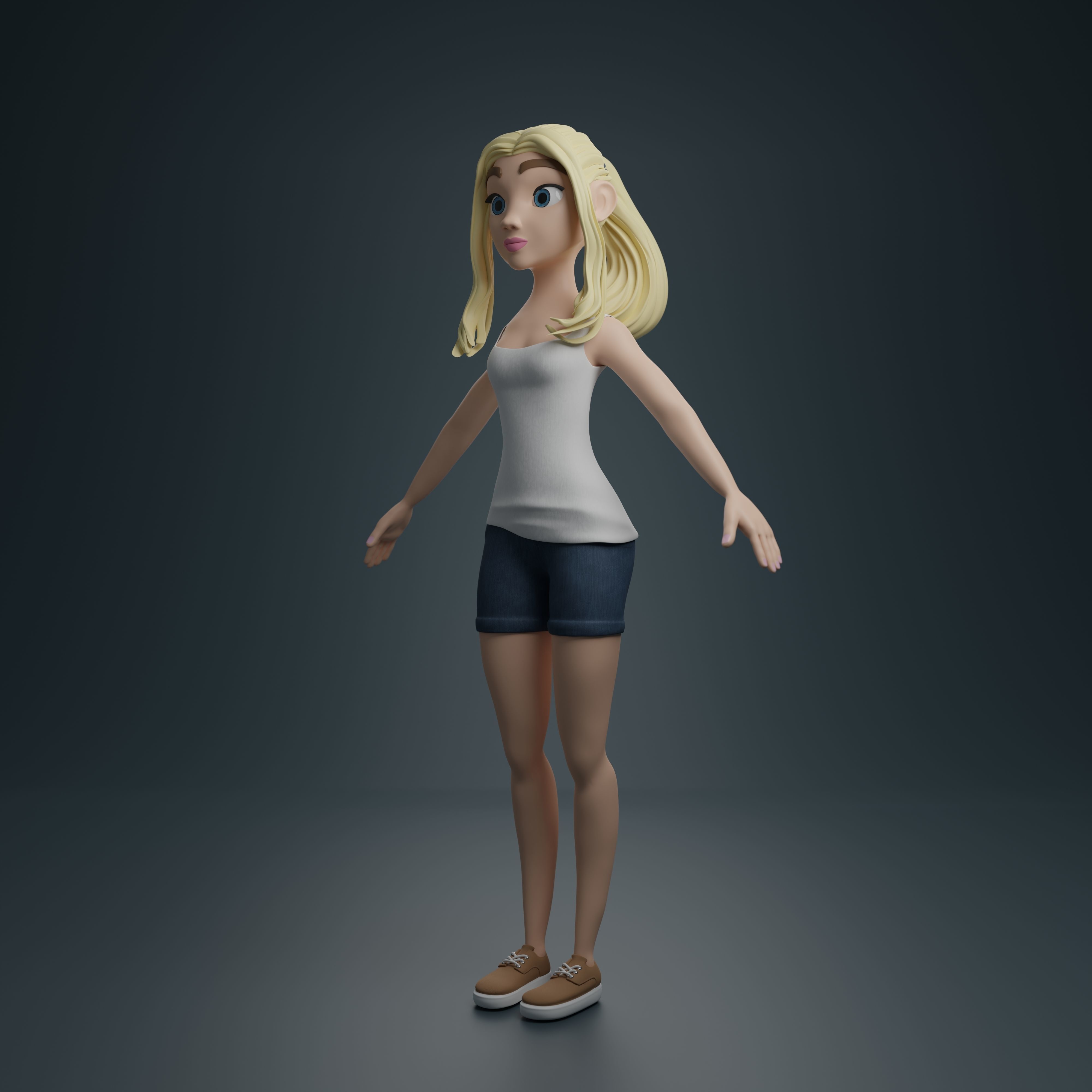 3D model Polina - 3D Stylized Character VR / AR / low-poly | CGTrader
