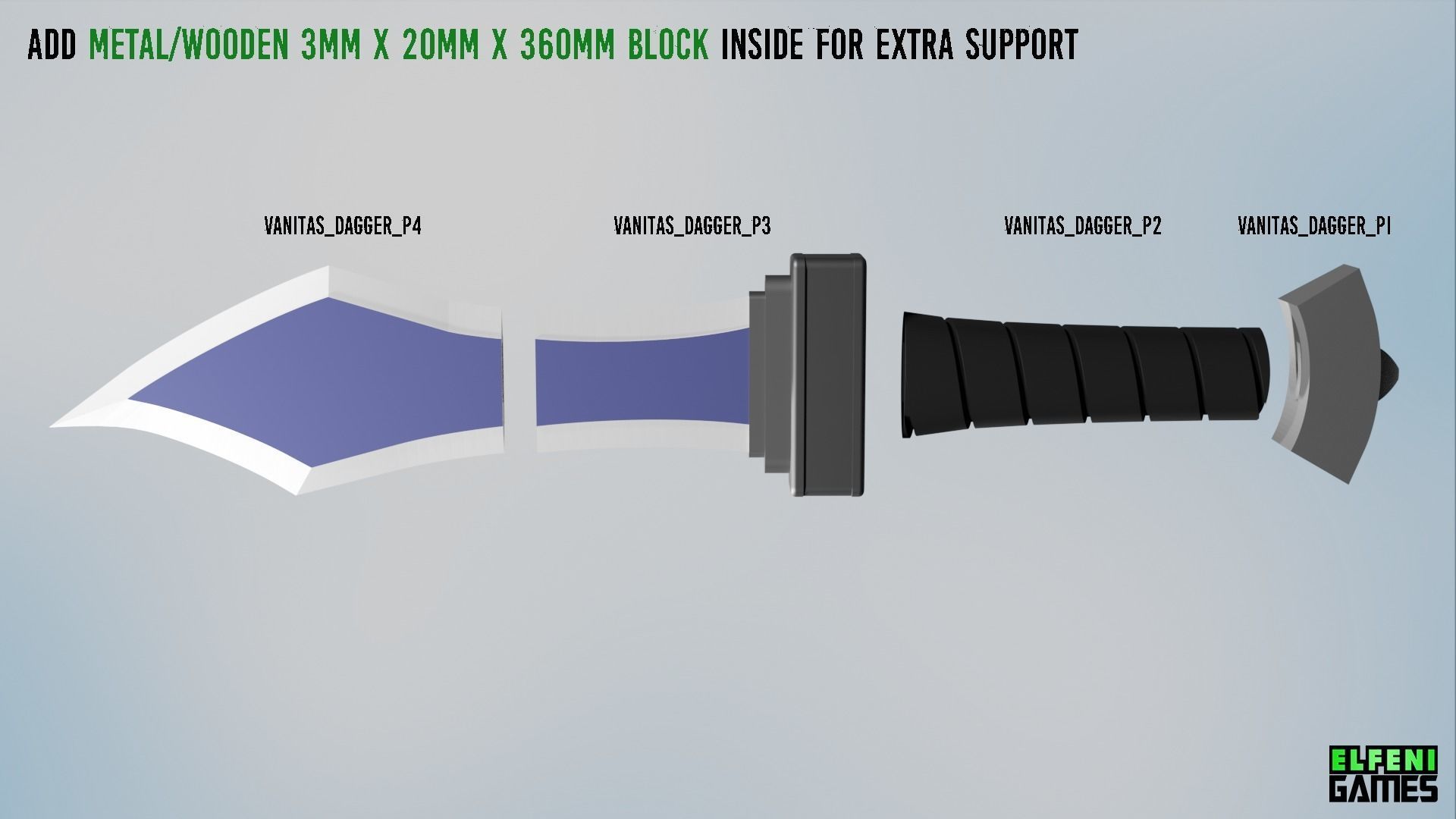 The Case Study of Vanitas - Vanitas dagger 3D model 3D printable | CGTrader