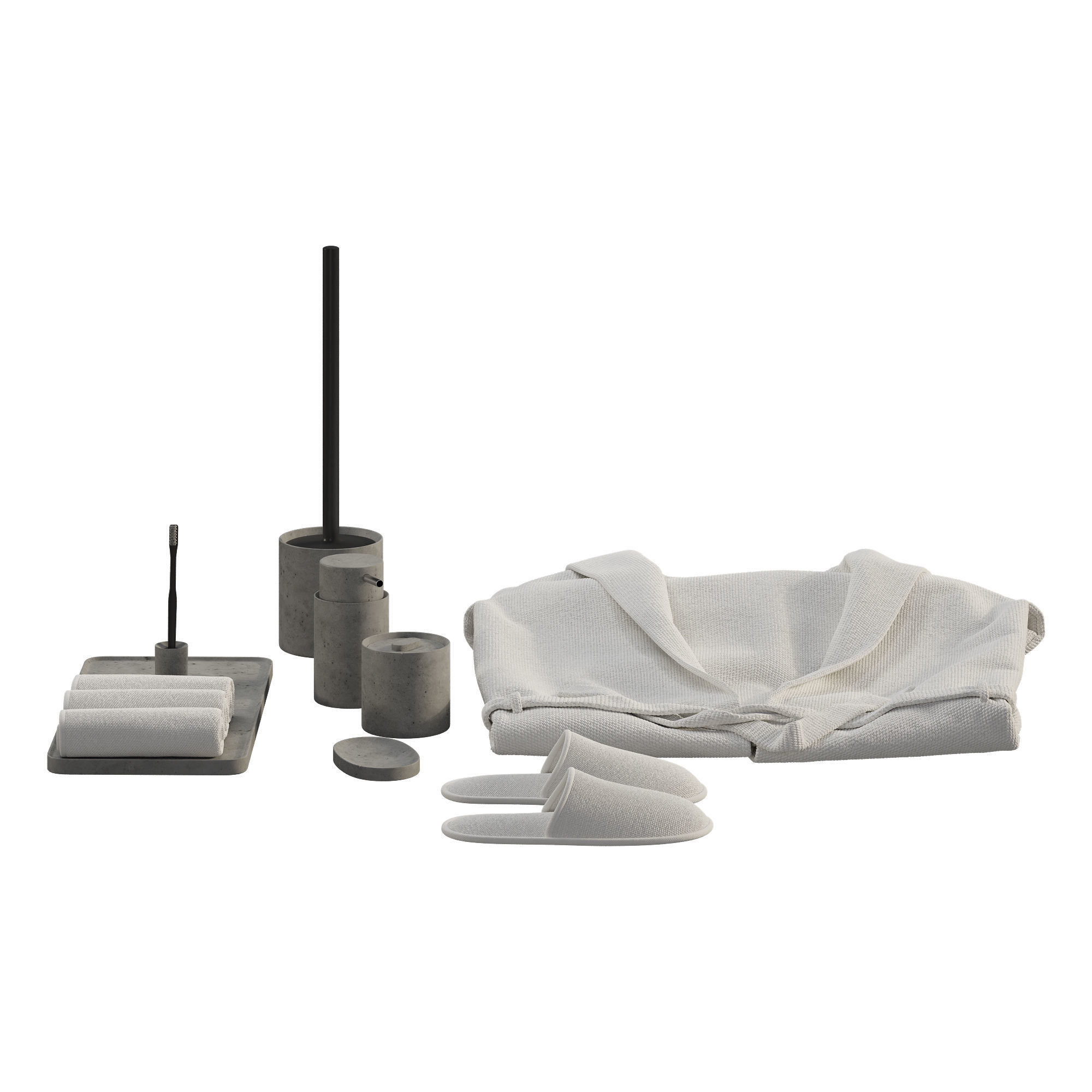 Concrete Accessories Set 3D model | CGTrader
