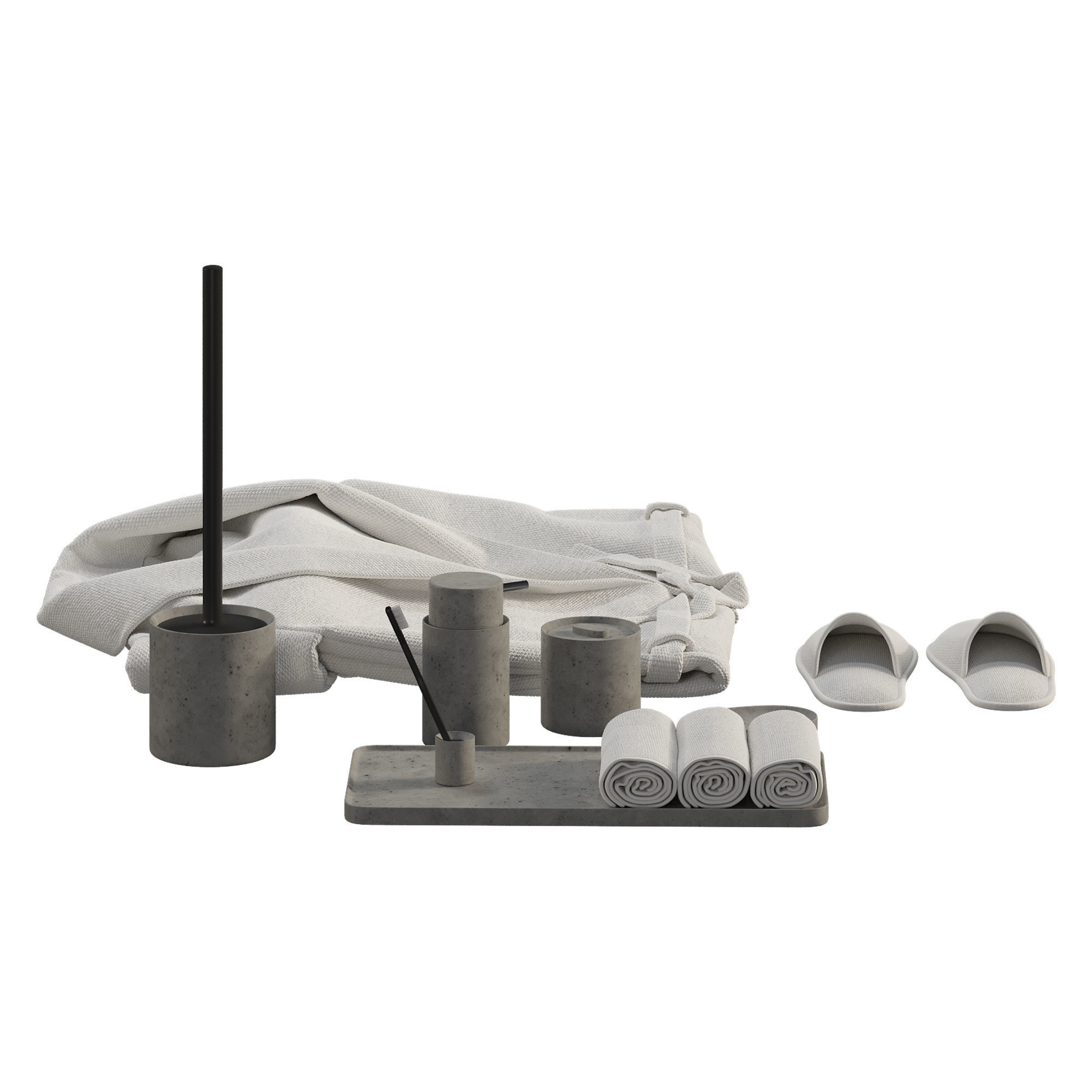 Concrete Accessories Set 3D model | CGTrader