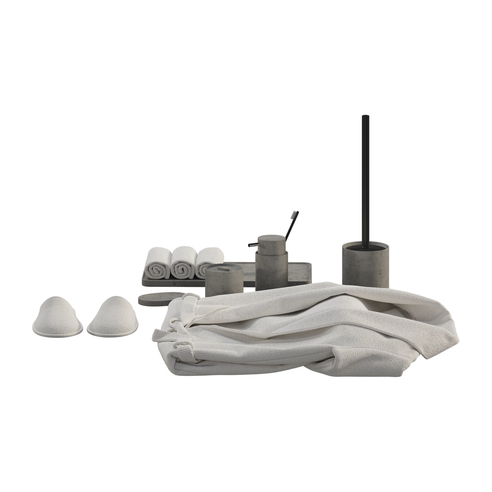 Concrete Accessories Set 3D model | CGTrader