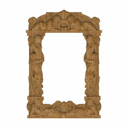 Carved picture frame STL 3D model | CGTrader