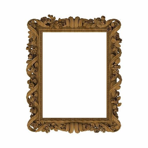 Carved picture frame STL 3D model | CGTrader