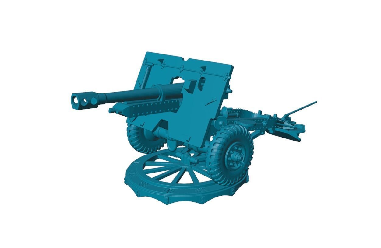 1-16 scale Ordnance QF 25-pounder field gun free 3D model | CGTrader