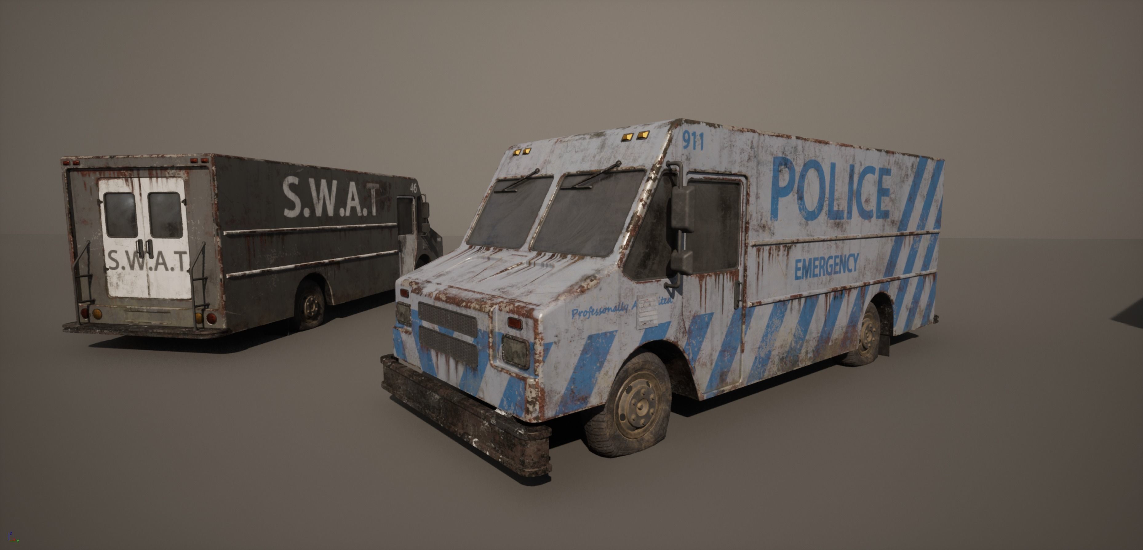 3D model Vehicle Pack - Vans VR / AR / low-poly | CGTrader
