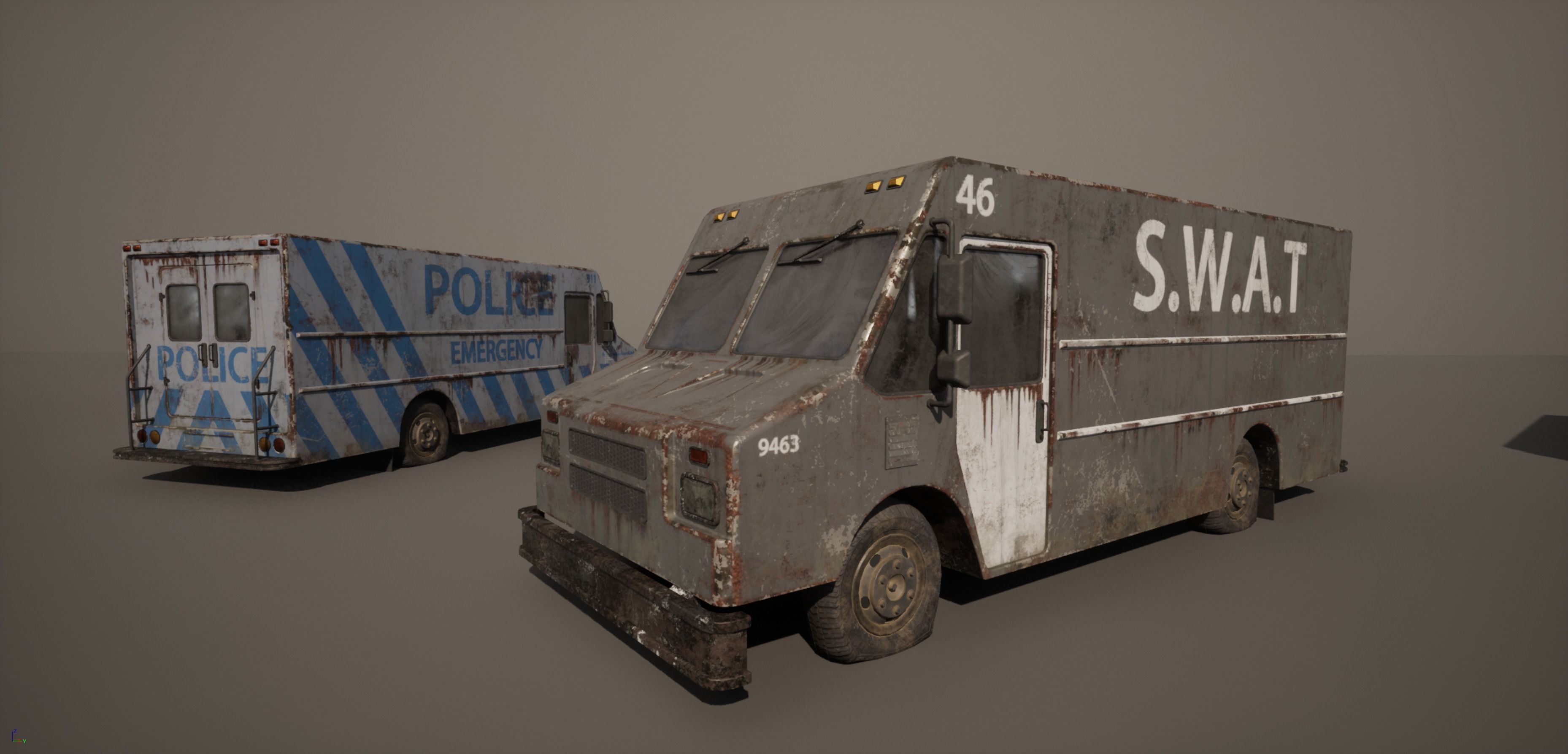 3D model Vehicle Pack - Vans VR / AR / low-poly | CGTrader