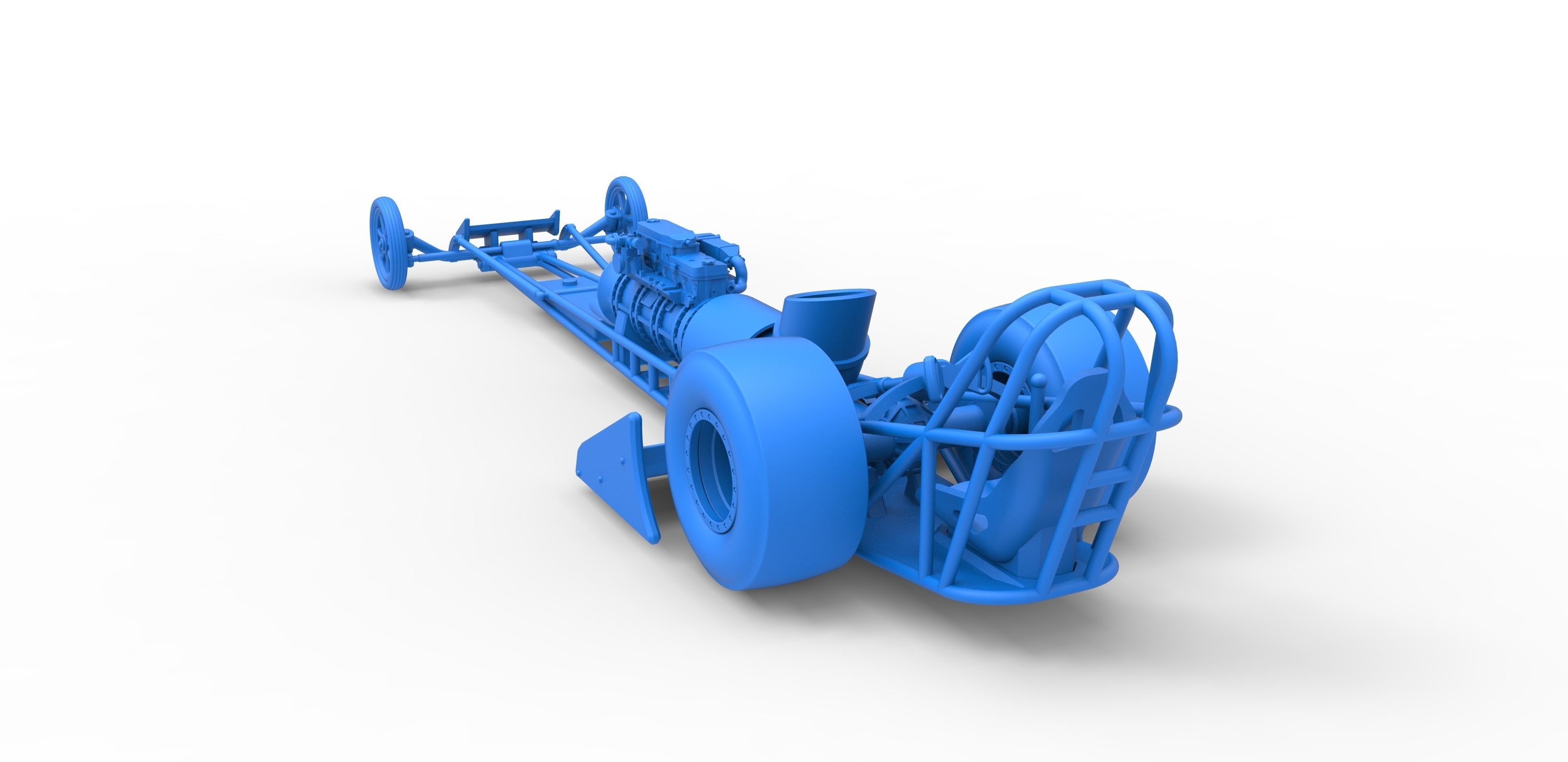 Front engine jet dragster Scale 1 to 25 3D model 3D printable | CGTrader