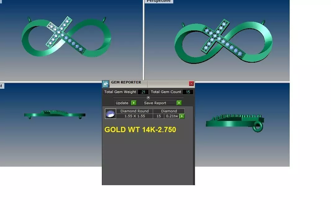 infinity cross pendant 3D model 3D printable | CGTrader