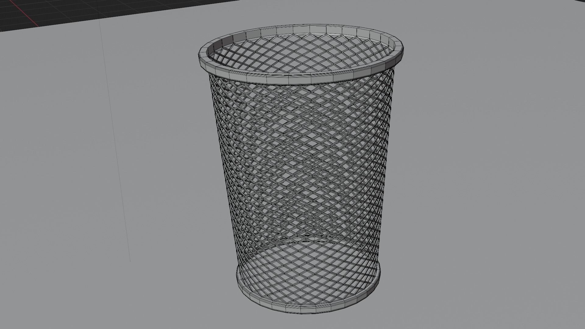Metal Wire Paper Bin Trash Can free 3D model | CGTrader