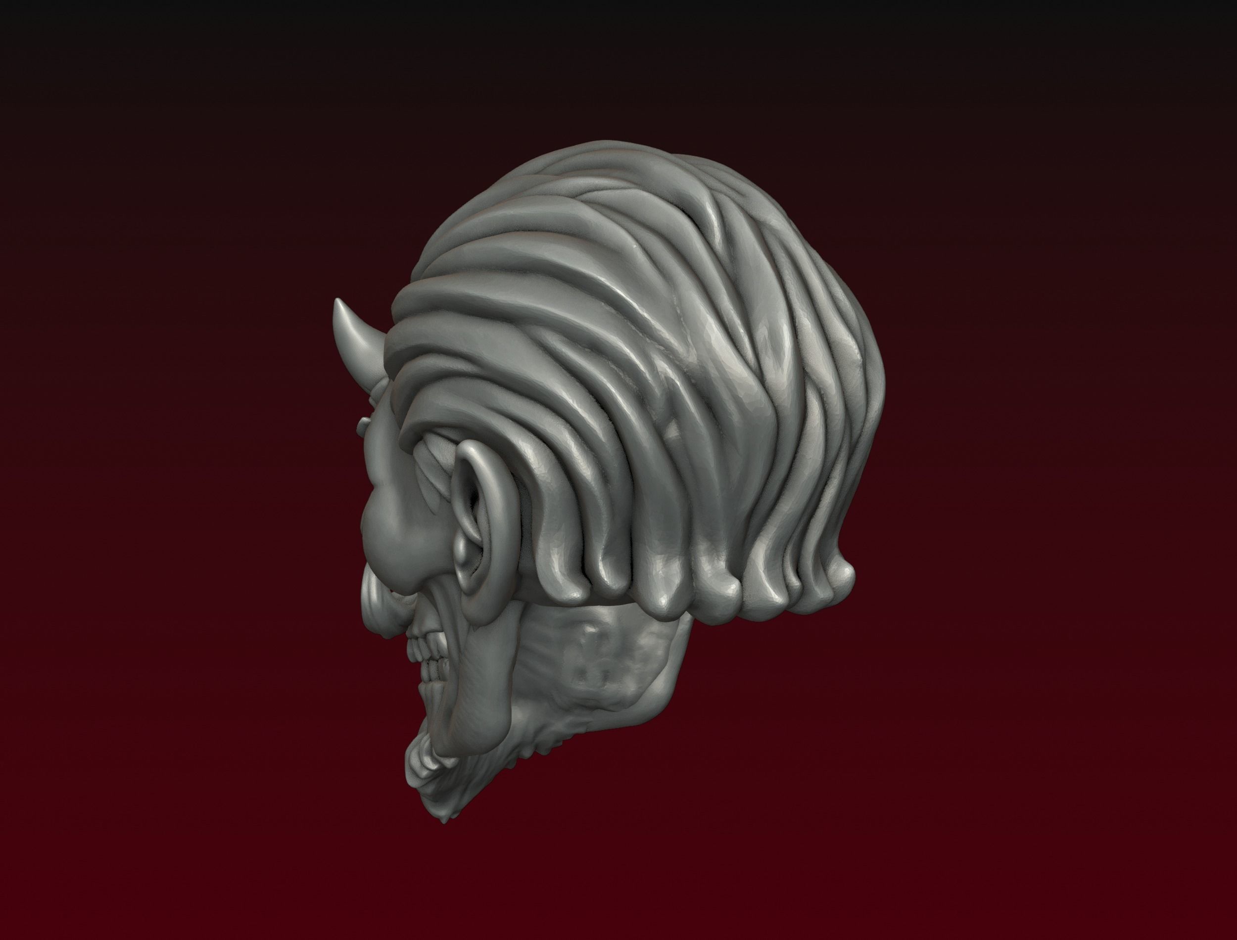 Devil Head Demon Head 3D model 3D printable | CGTrader