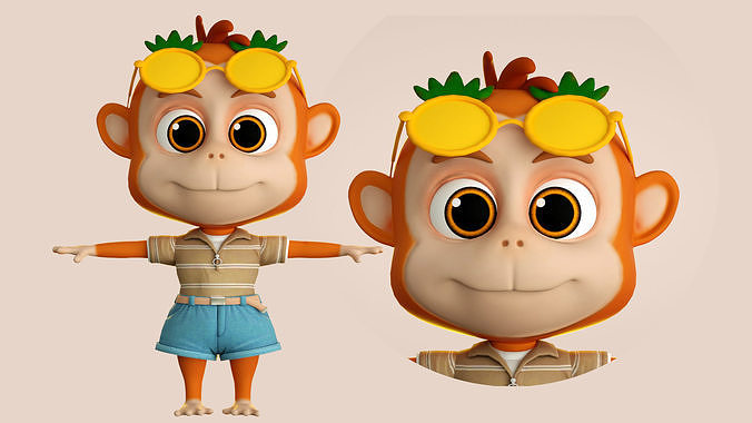 cartoon monkey 3D model | CGTrader