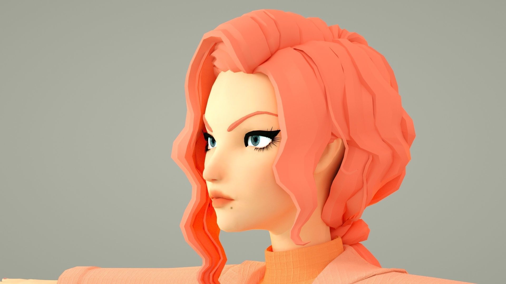cartoon female girl woman professional agent 3D model | CGTrader