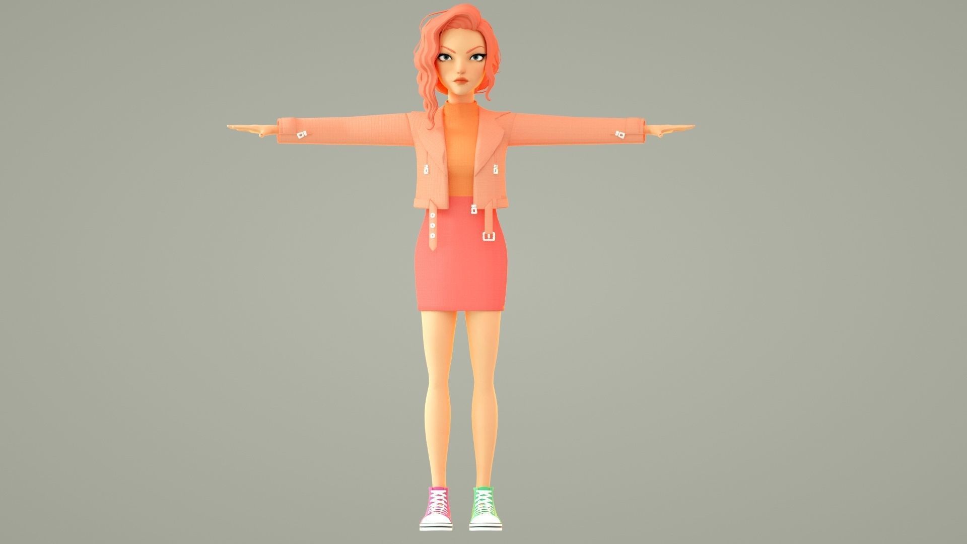 cartoon female girl woman professional agent 3D model | CGTrader