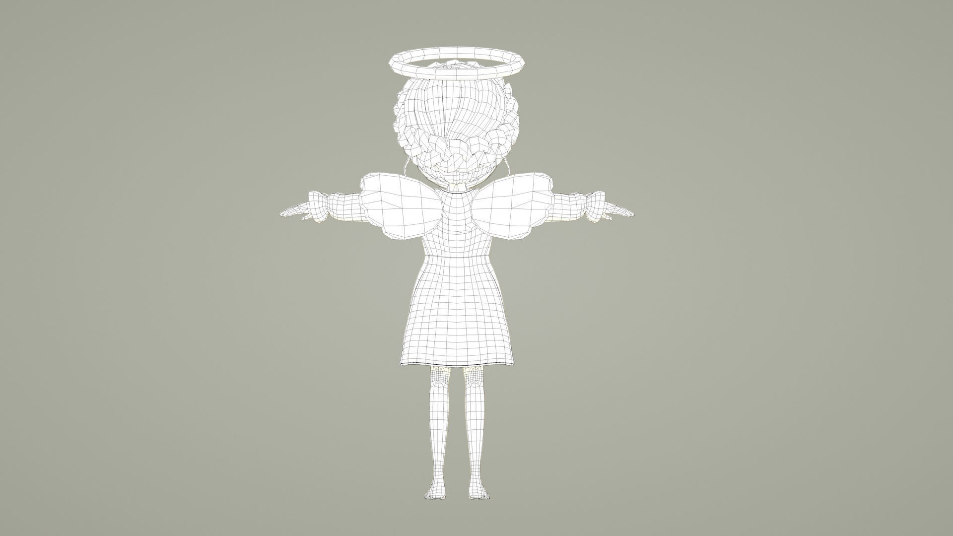 cartoon angel little girl 3D model | CGTrader