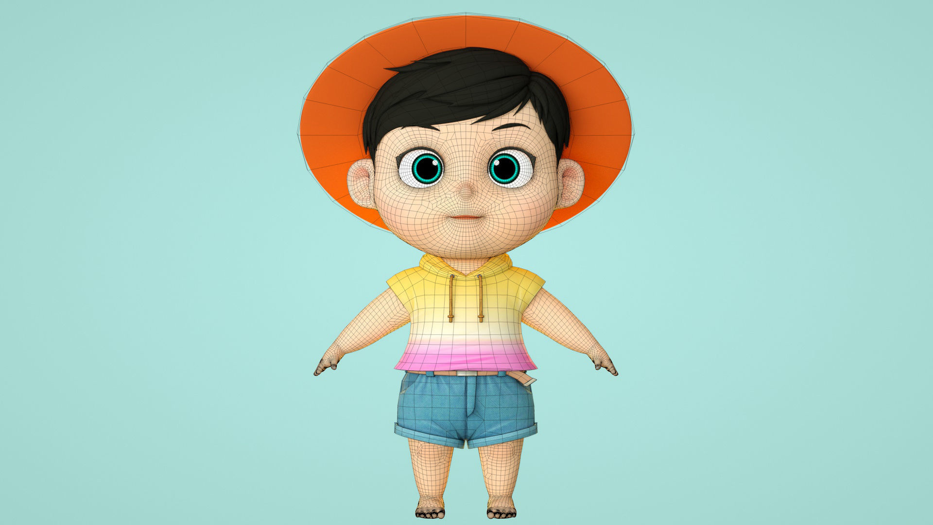 cartoon kids little boy baby baby youth cute 3D model | CGTrader