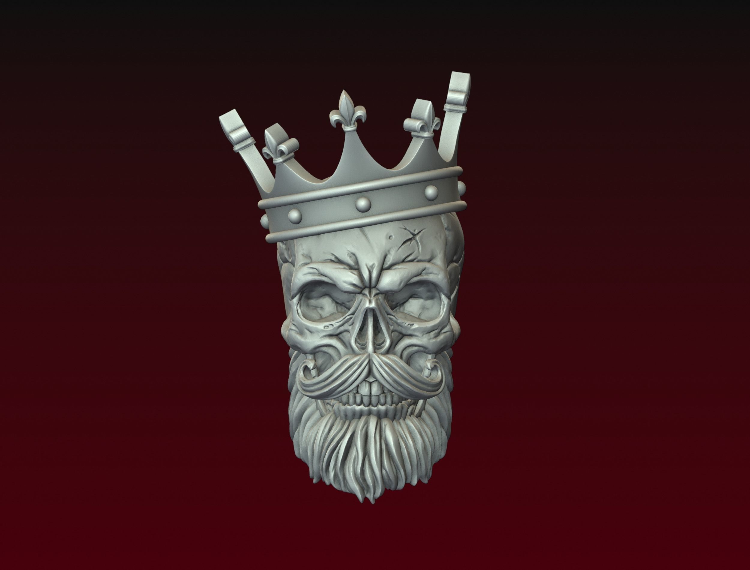 Skull King 3D model 3D printable | CGTrader