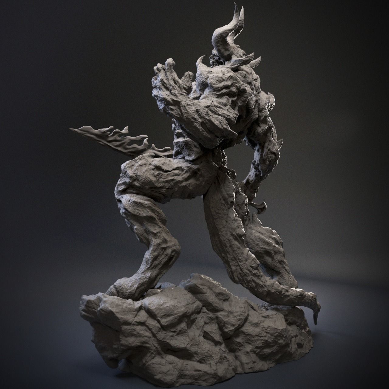 Surtur 3D Print statue of demon holding sword 3D model 3D printable ...