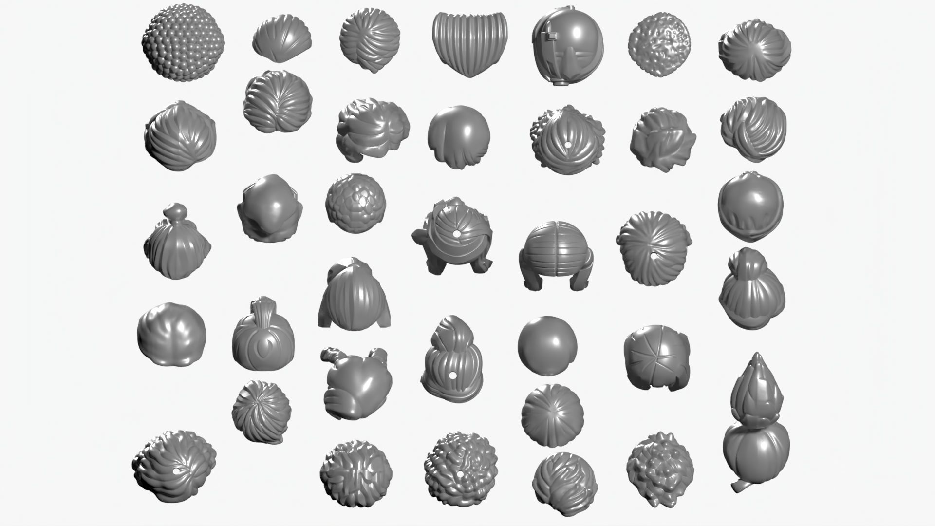 3D model Lego 3D Scan Hair Collections VR / AR / low-poly | CGTrader