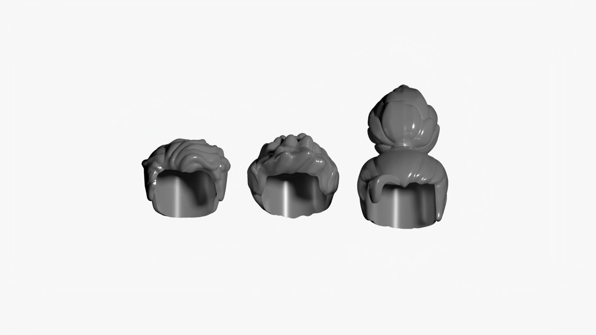 3D model Lego 3D Scan Hair Collections VR / AR / low-poly | CGTrader