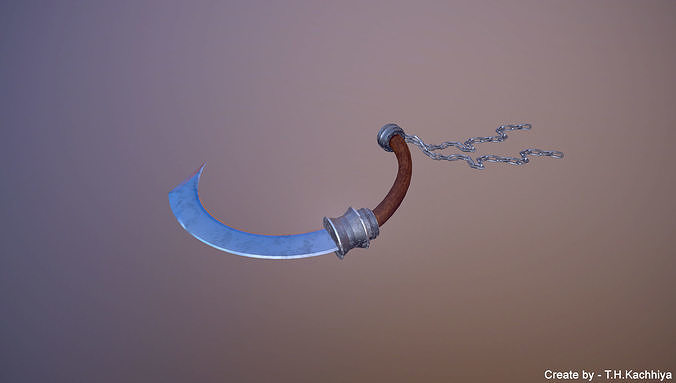 Sword hanging from chain 3D model | CGTrader