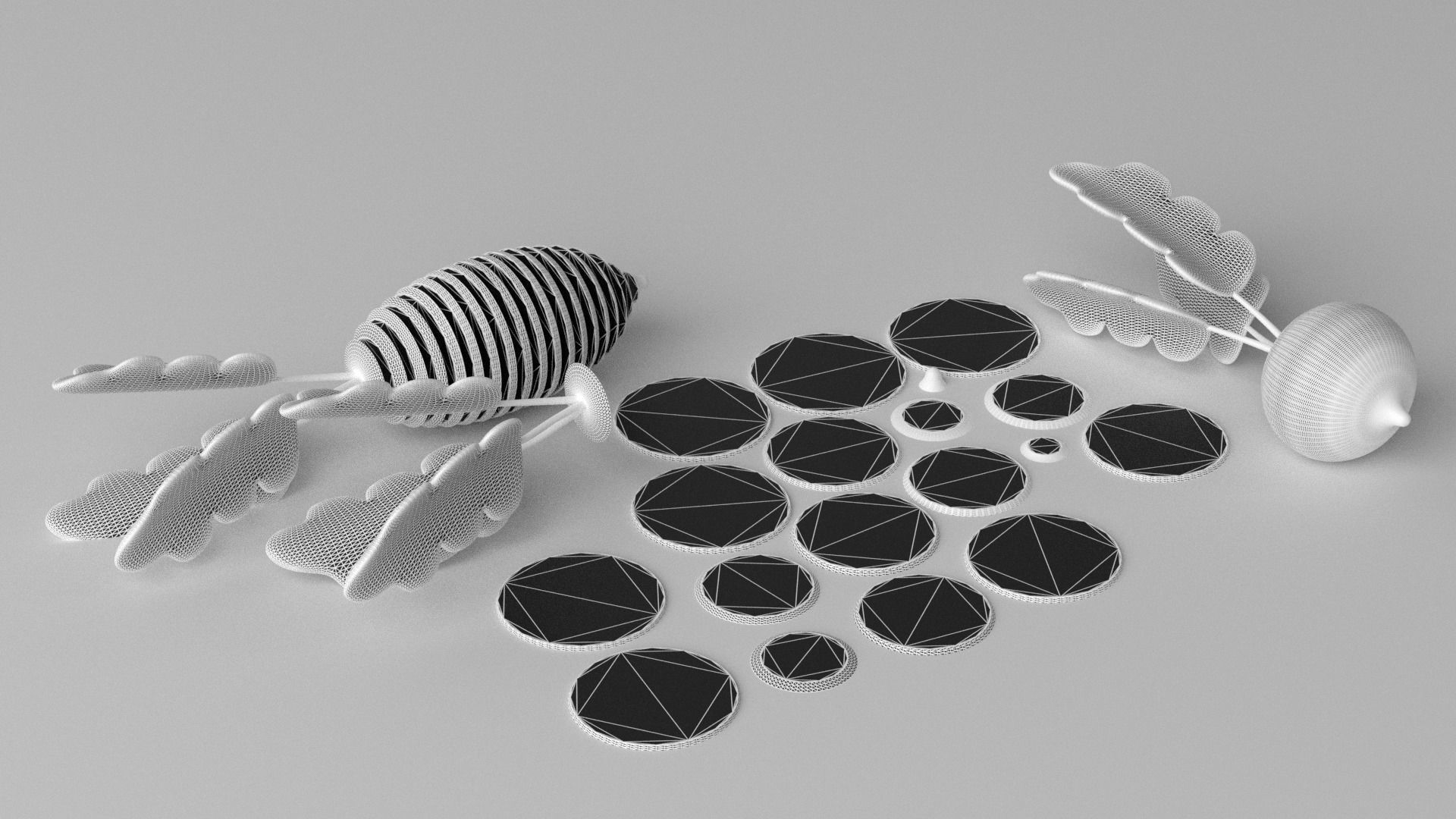 Cartoon Red Radish and Slice 3D model | CGTrader