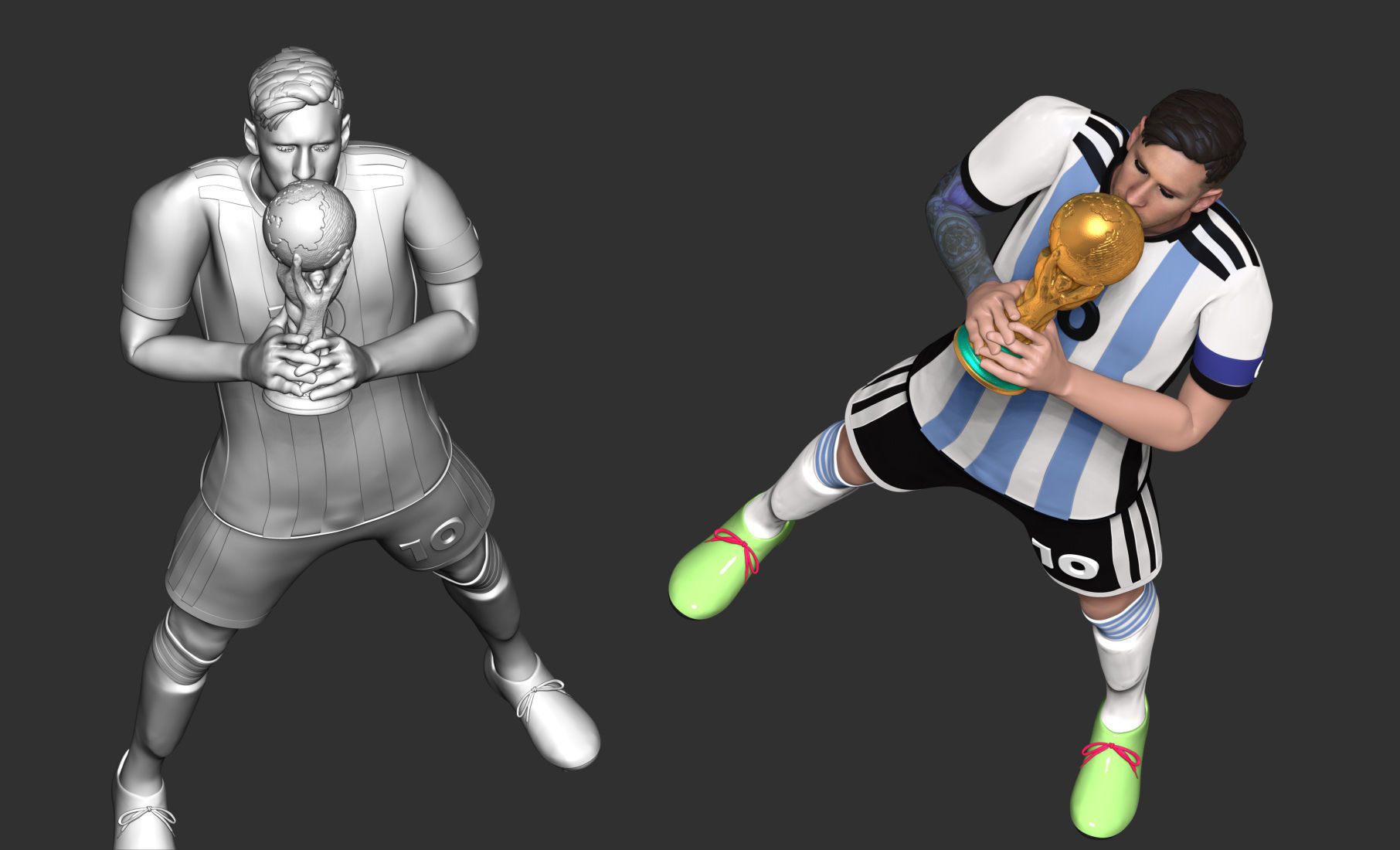 Lionel Messi 3D model 3D printable | CGTrader