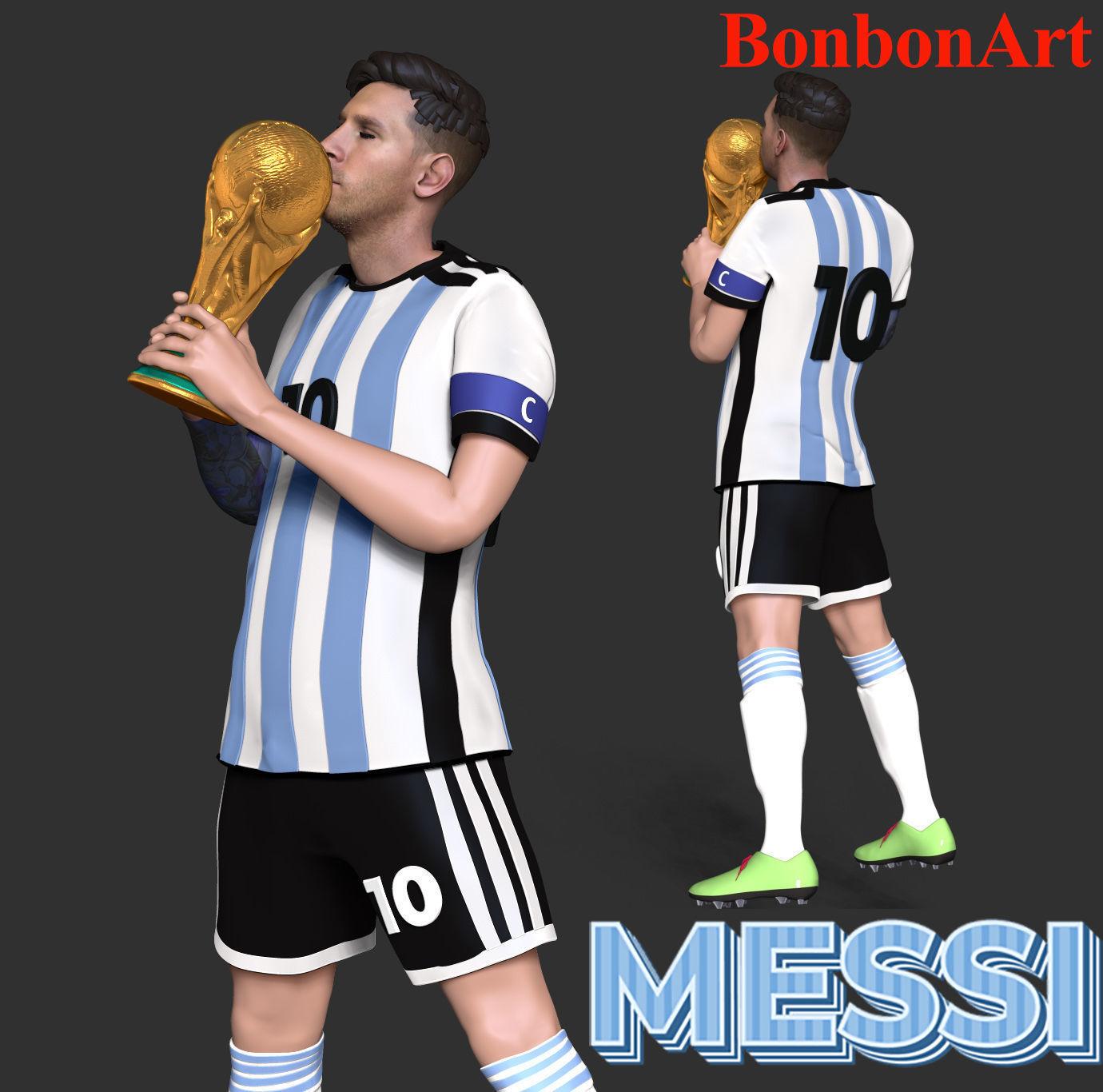 Lionel Messi 3D model 3D printable | CGTrader