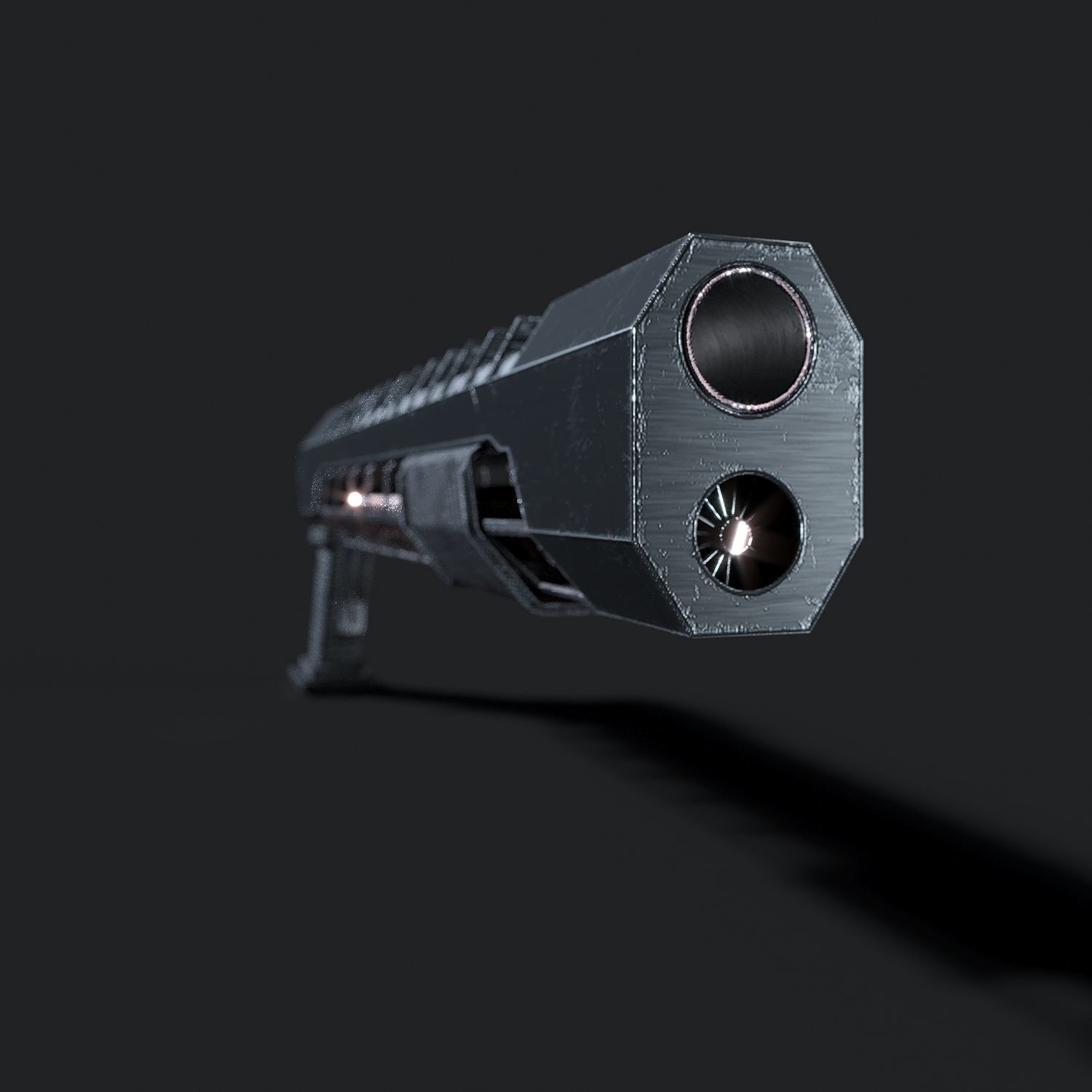 3D model Sci-fi Teslapunk Shotgun LowPoly VR / AR / low-poly | CGTrader