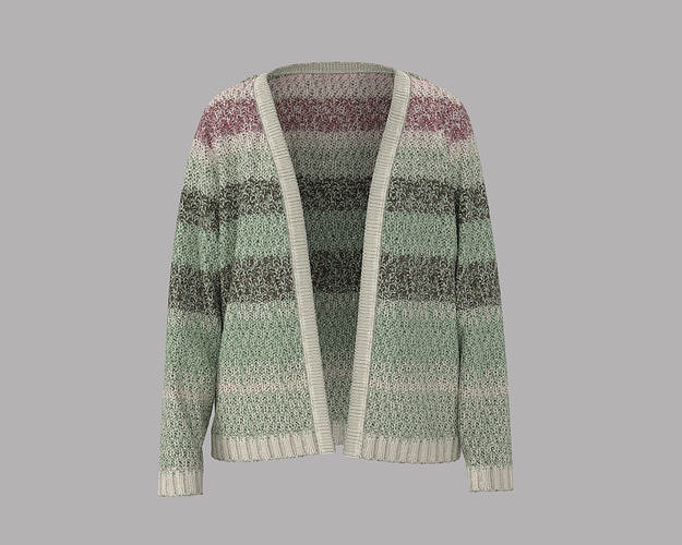 Colorful Cardigan 3D model | CGTrader