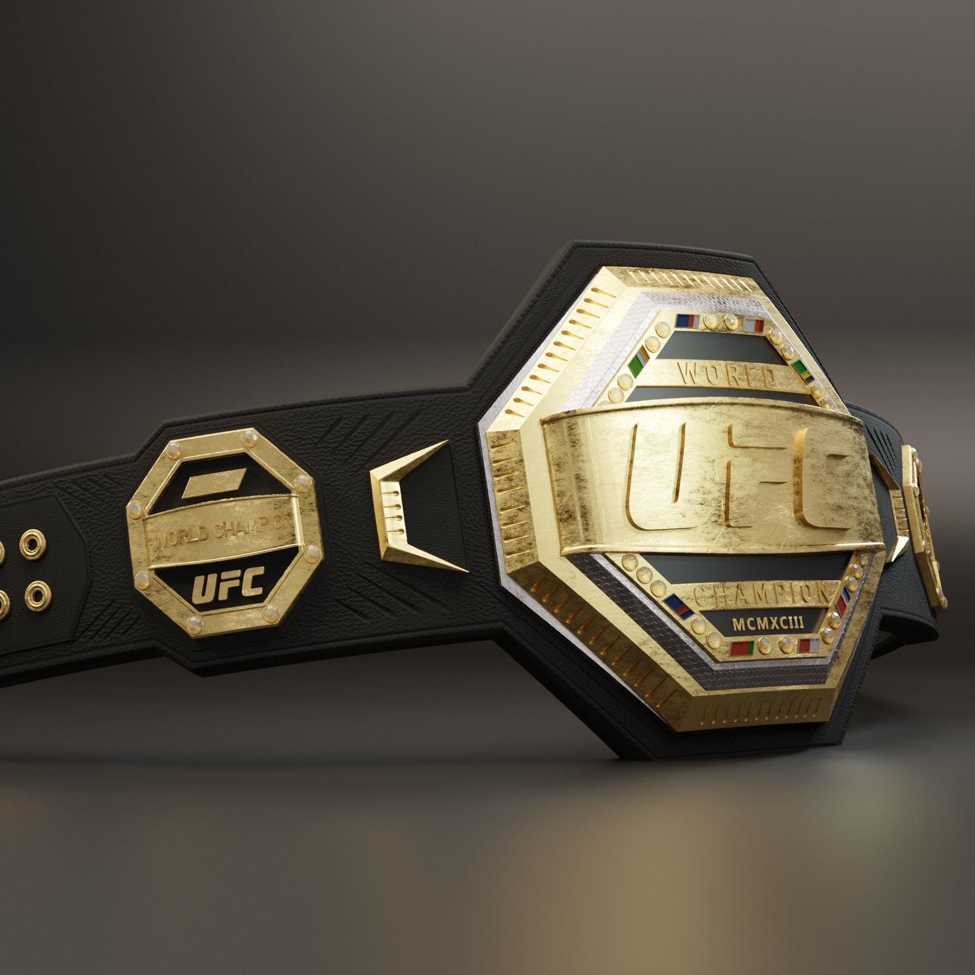UFC LEGACY CHAMPIONSHIP BELT 3D model 3D printable | CGTrader