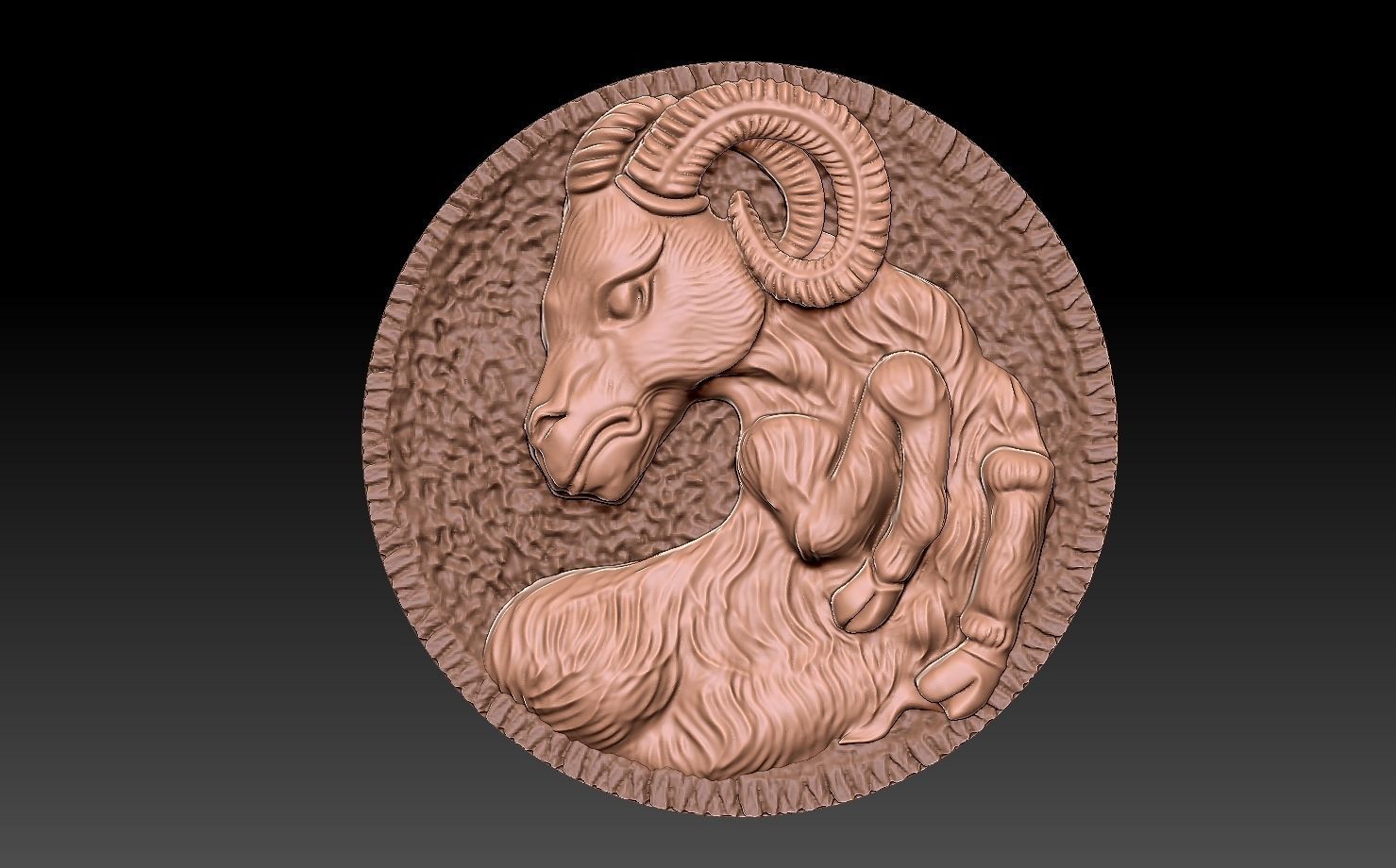 goat coin 3D model 3D printable | CGTrader