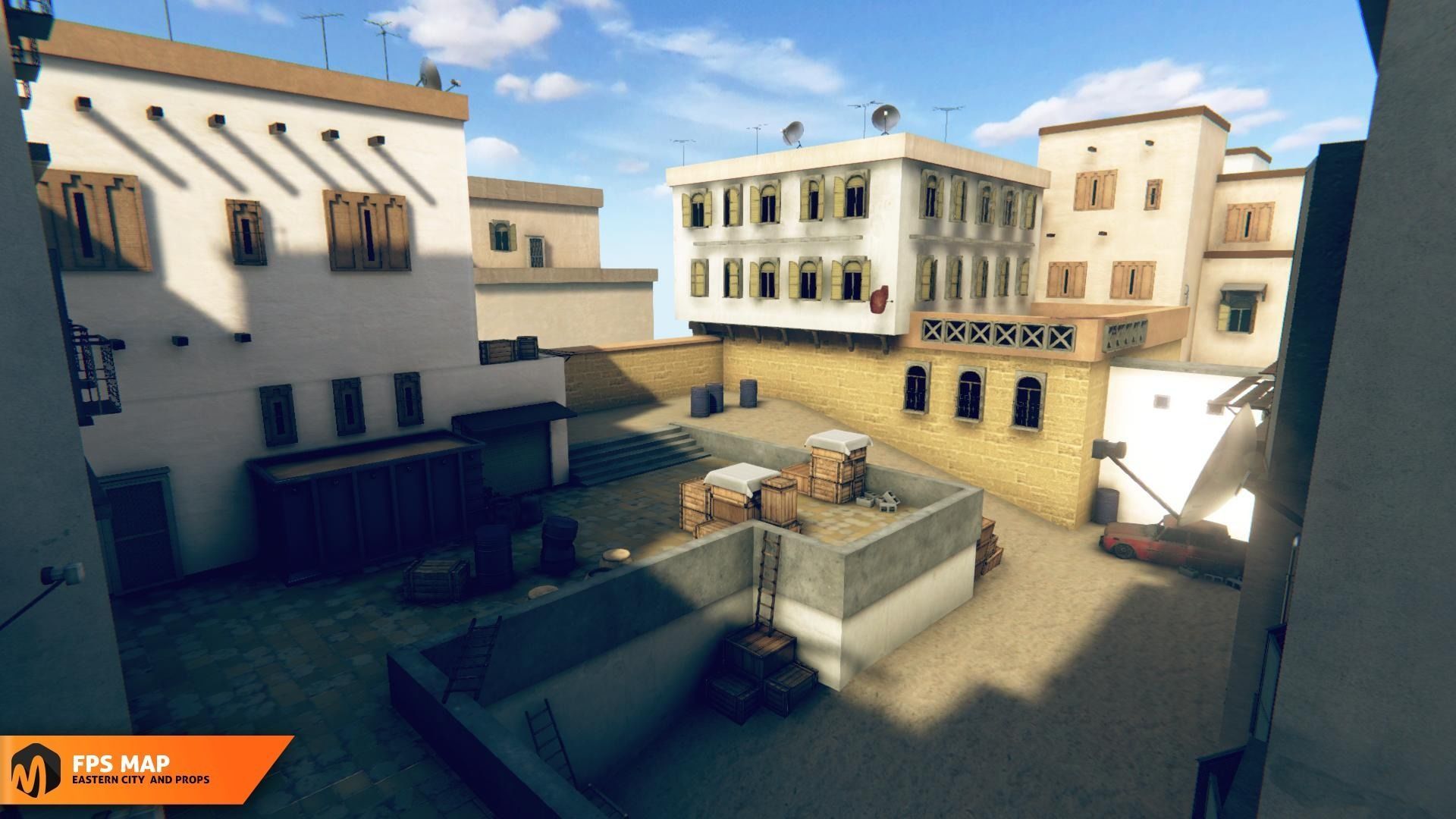FPS map - eastern city and props 3D model | CGTrader