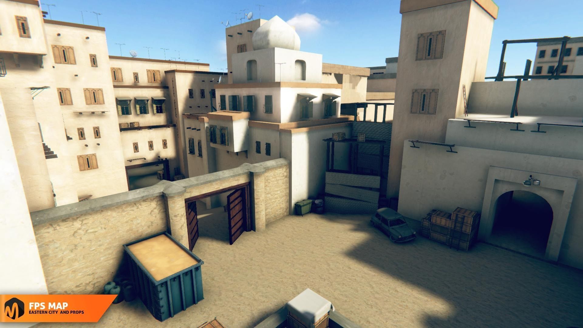 FPS map - eastern city and props 3D model | CGTrader