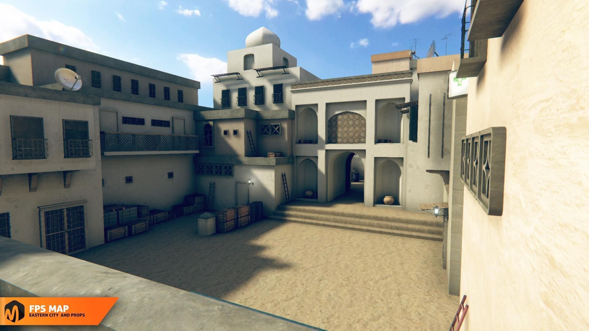 FPS map - eastern city and props 3D model | CGTrader