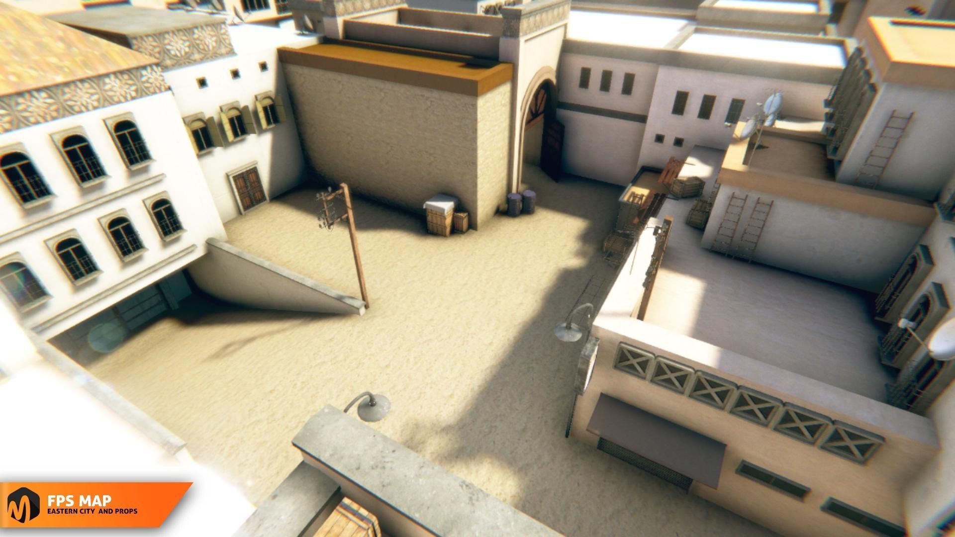 FPS map - eastern city and props 3D model | CGTrader