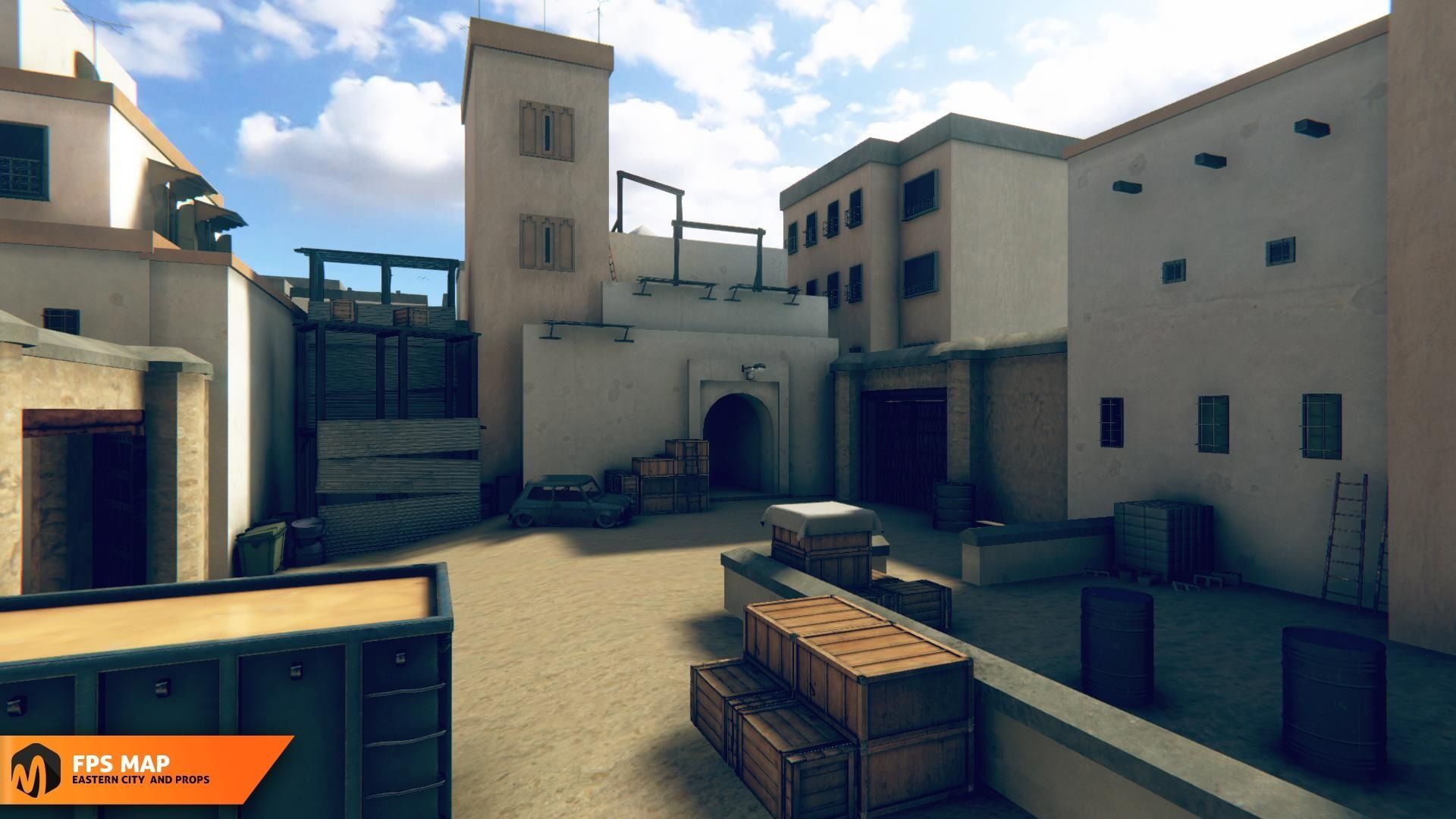 FPS map - eastern city and props 3D model | CGTrader