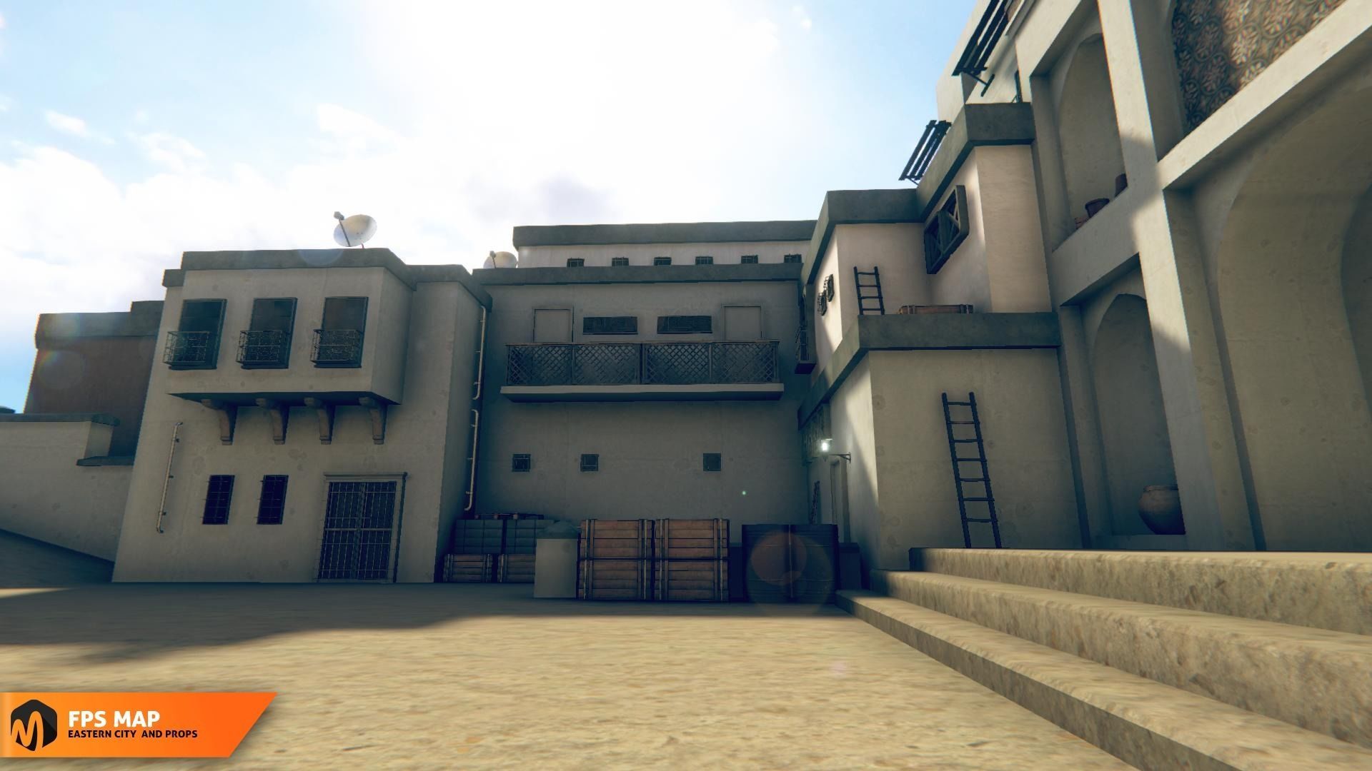 FPS map - eastern city and props 3D model | CGTrader