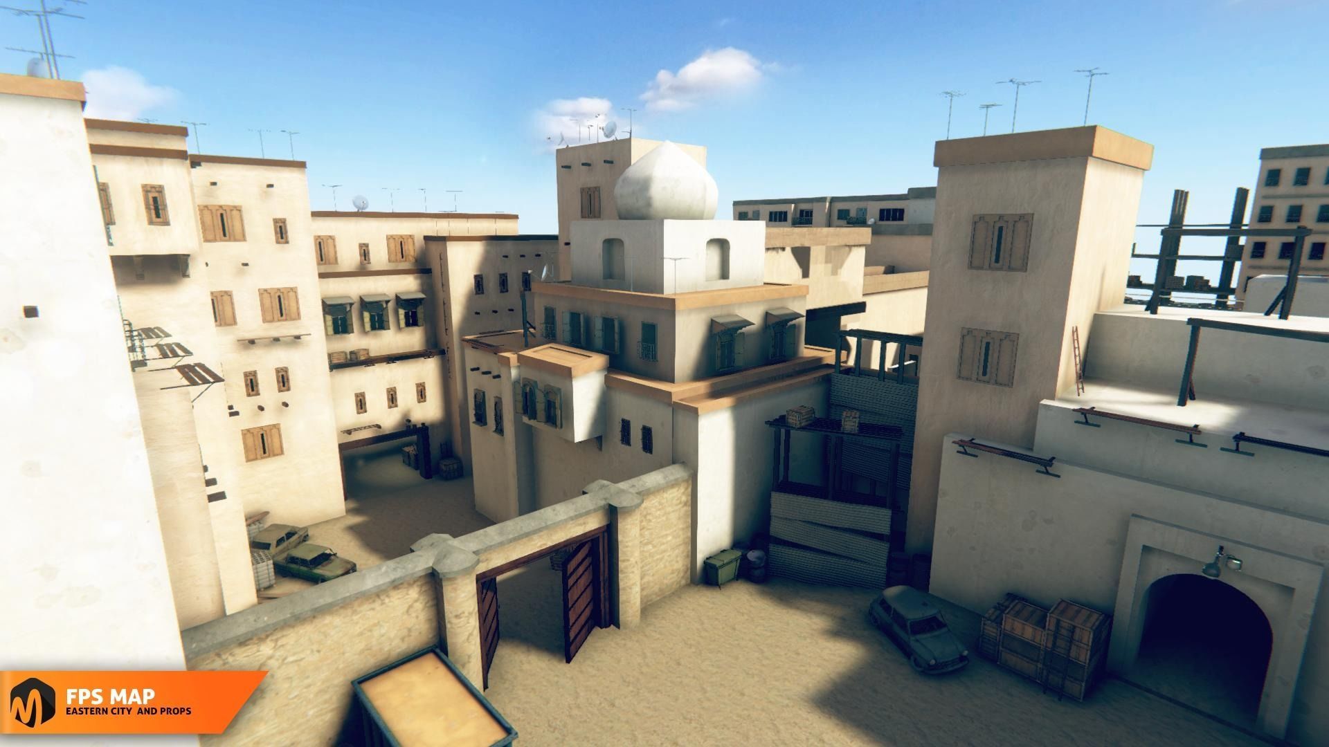 FPS map - eastern city and props 3D model | CGTrader