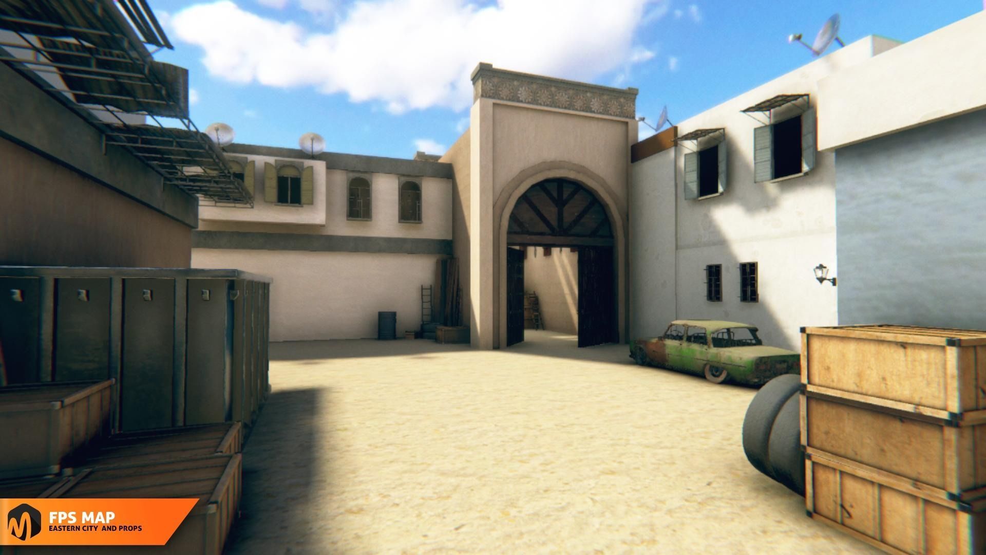 FPS map - eastern city and props 3D model | CGTrader